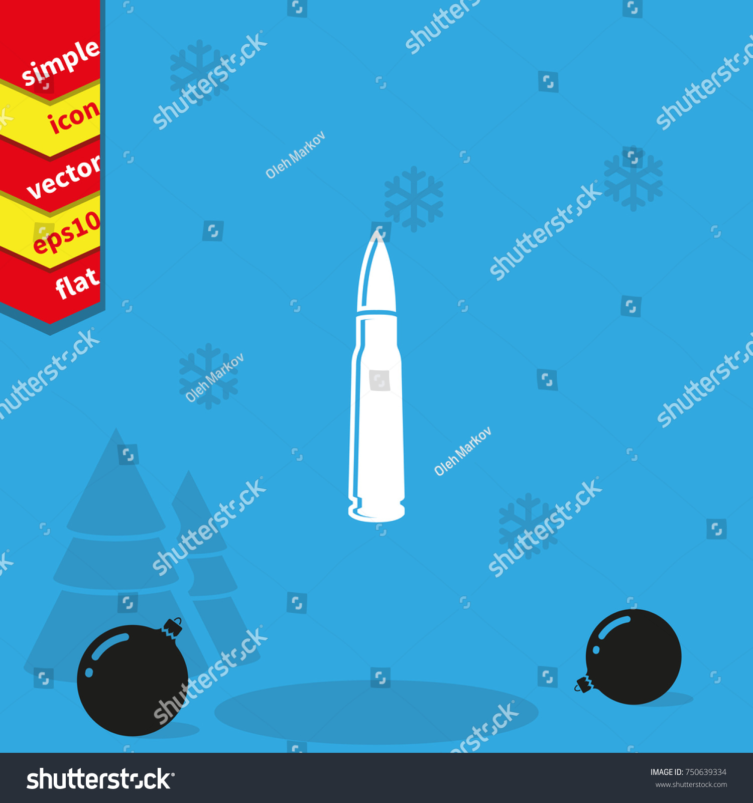 Machine Gun Bullet Icon Stock Vector (Royalty Free) 750639334 ...