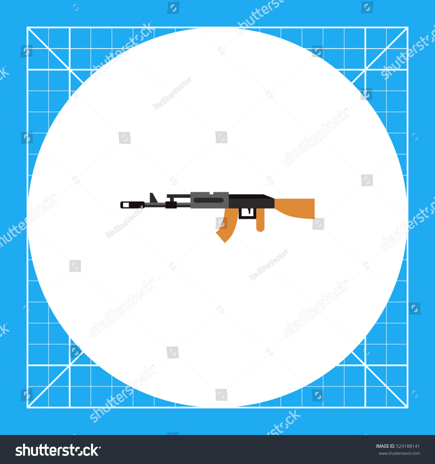 Machine Gun Icon Stock Vector (Royalty Free) 524188141 | Shutterstock