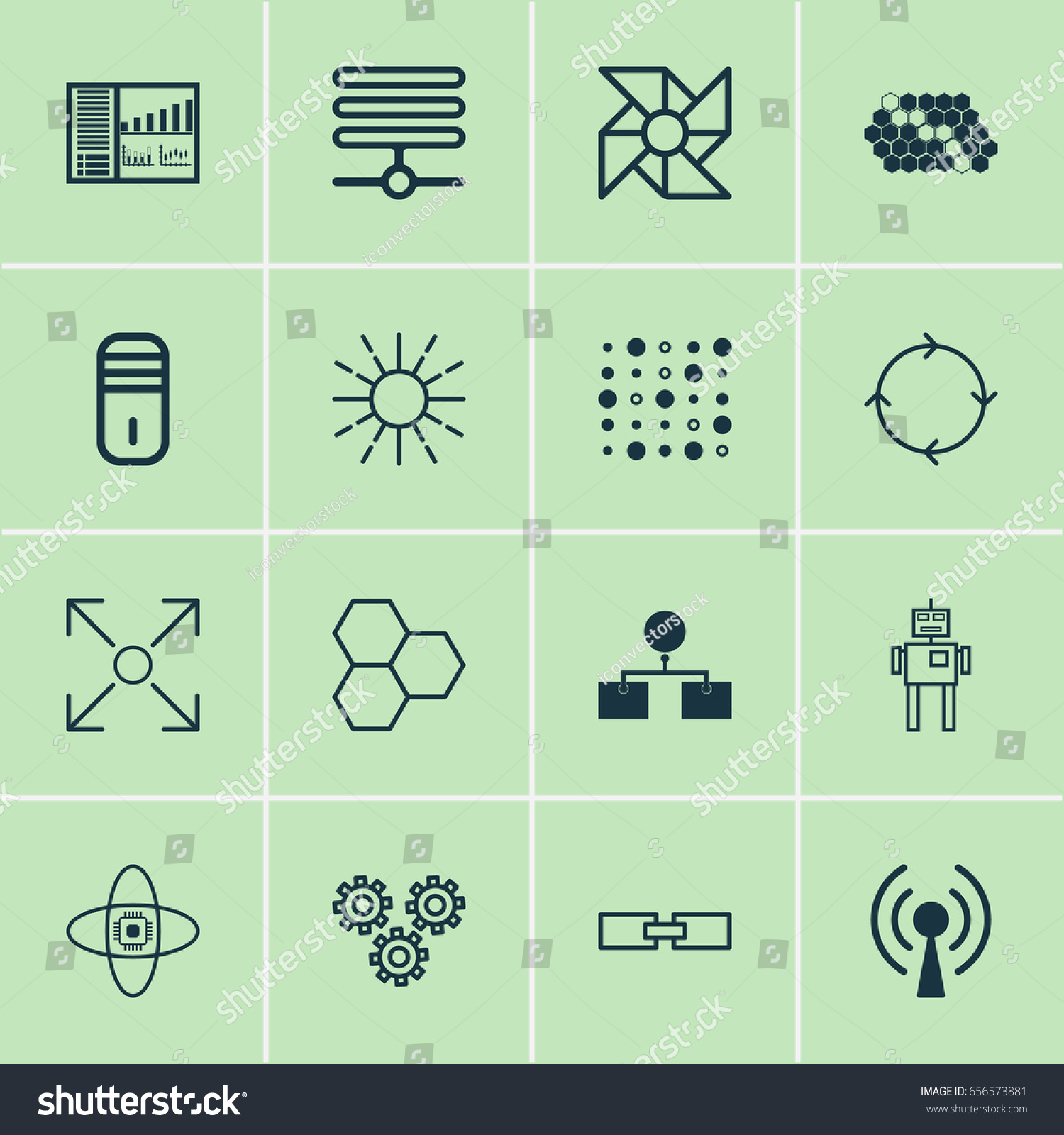Machine Icons Set Collection Analysis Diagram: vector de stock (libre ... Machine Icons Set Collection Analysis Diagram: vector de stock (libre ...