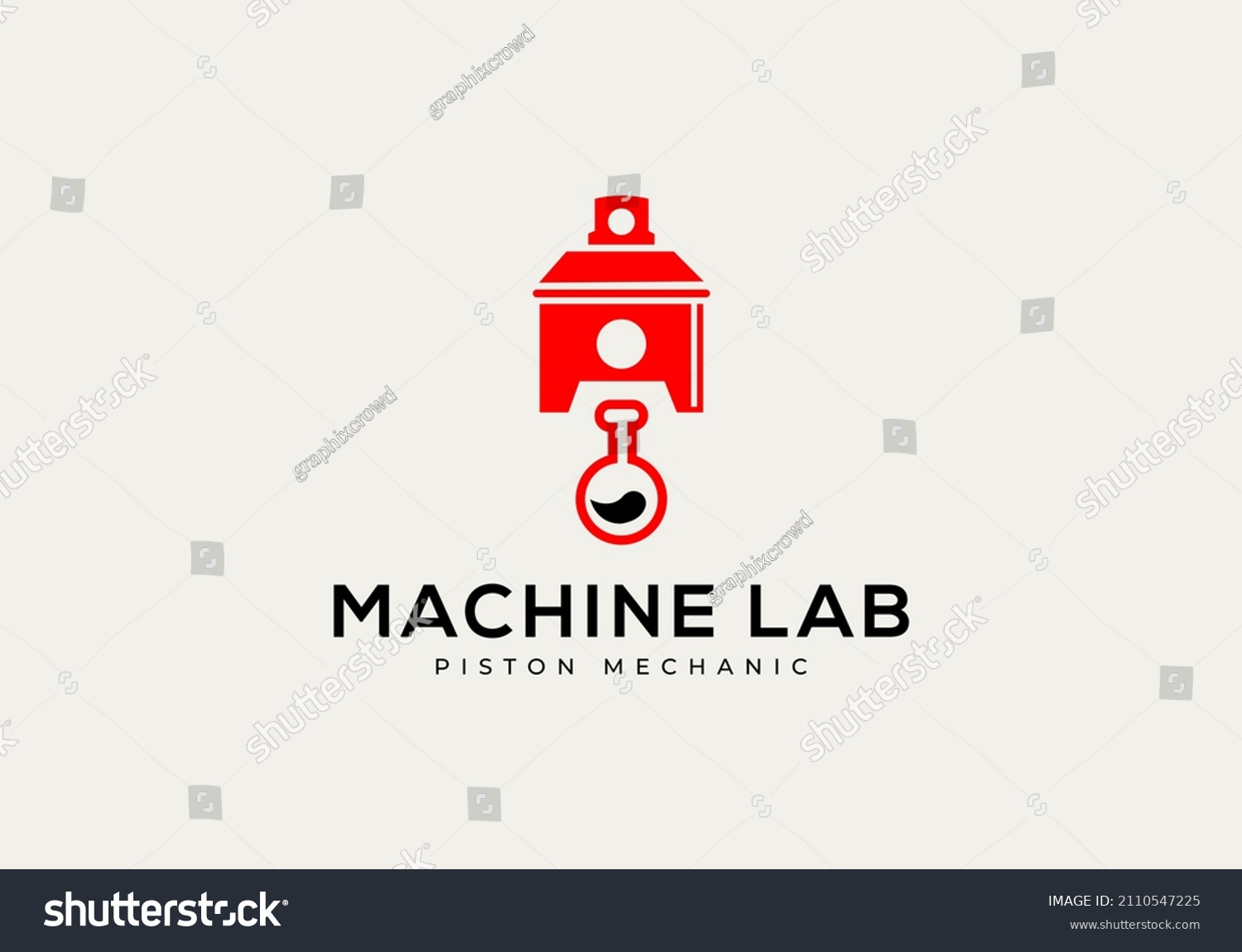 Machine Lab Logo Design Piston Logo Stock Vector (Royalty Free ...