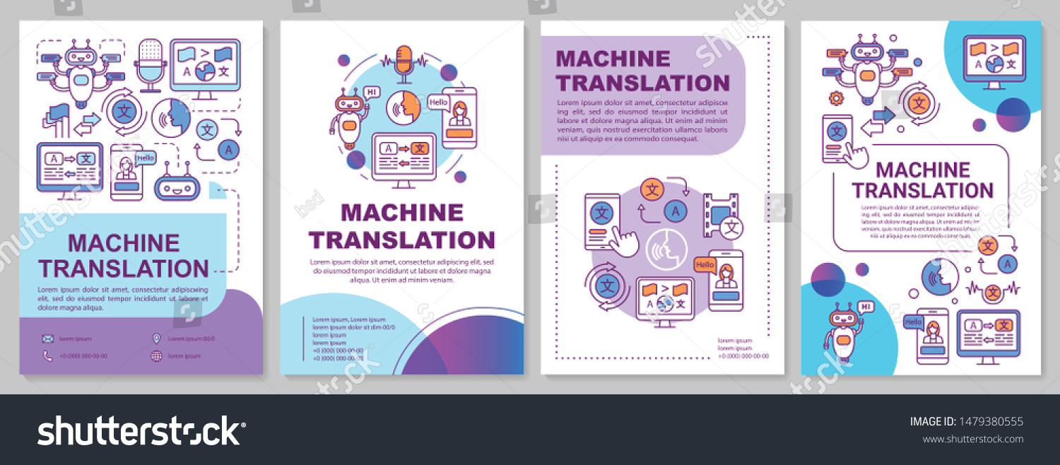 Machine Translation Brochure Template Layout Automated Stock Vector ... Machine Translation Brochure Template Layout Automated Stock Vector ...