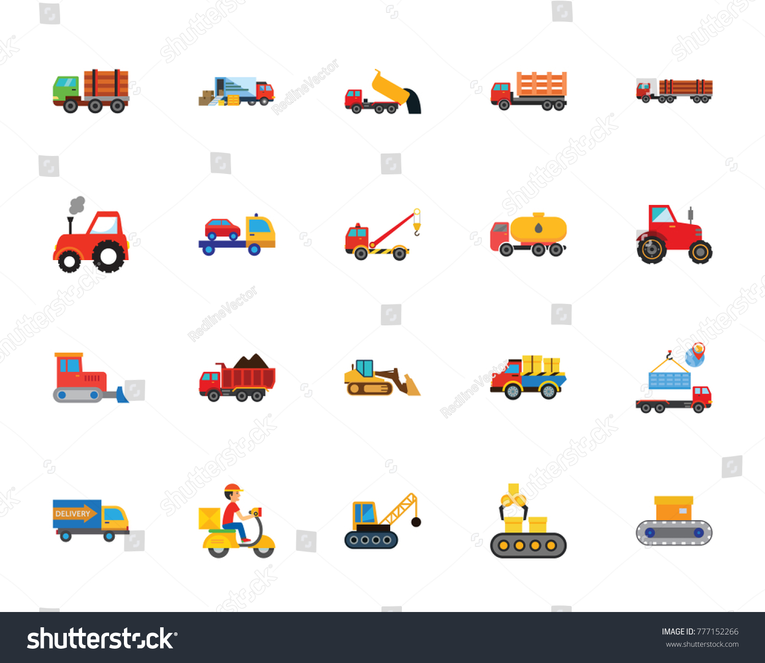 Machinery Icon Set Stock Vector (Royalty Free) 777152266 | Shutterstock