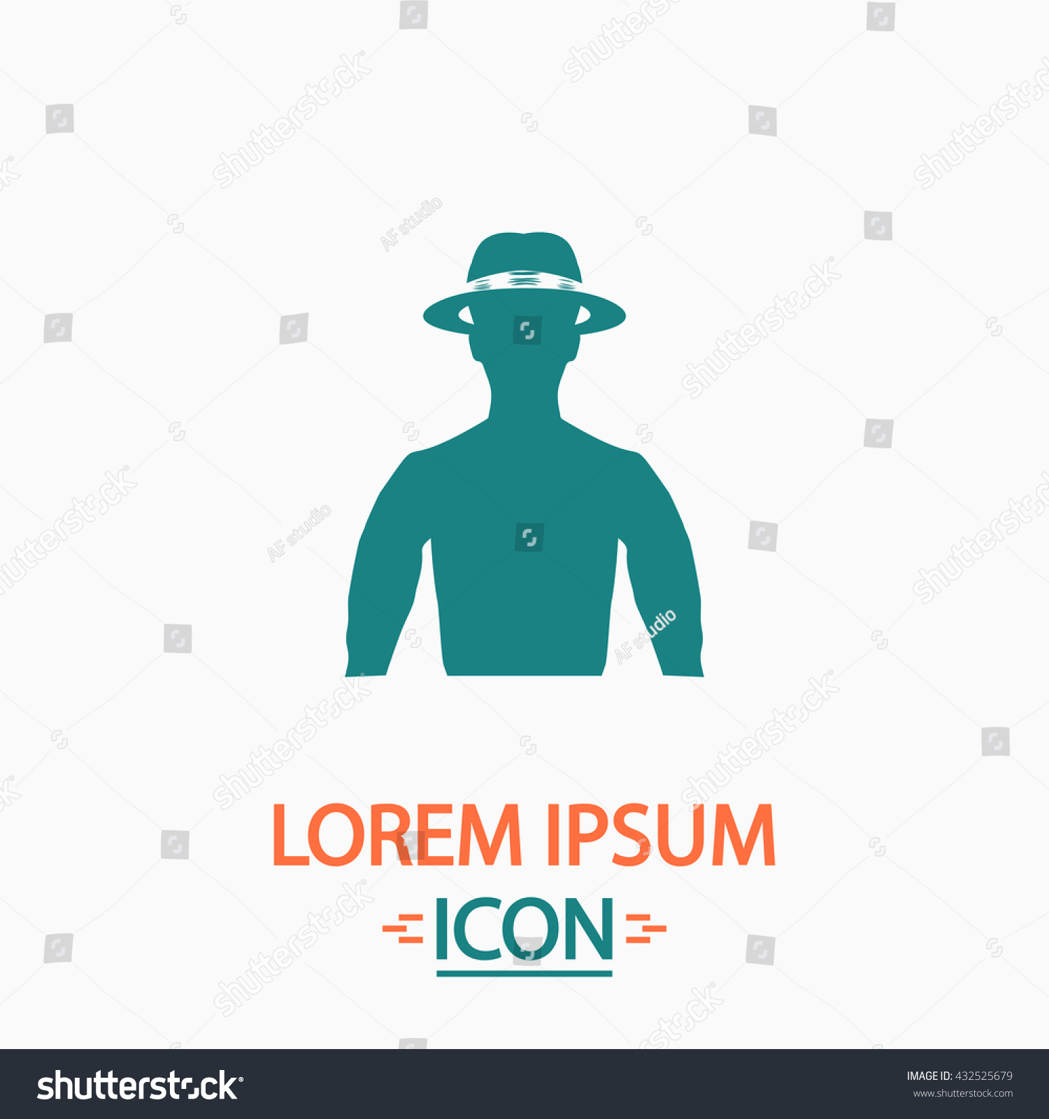 Macho Flat Icon On White Background Stock Vector (Royalty Free ...