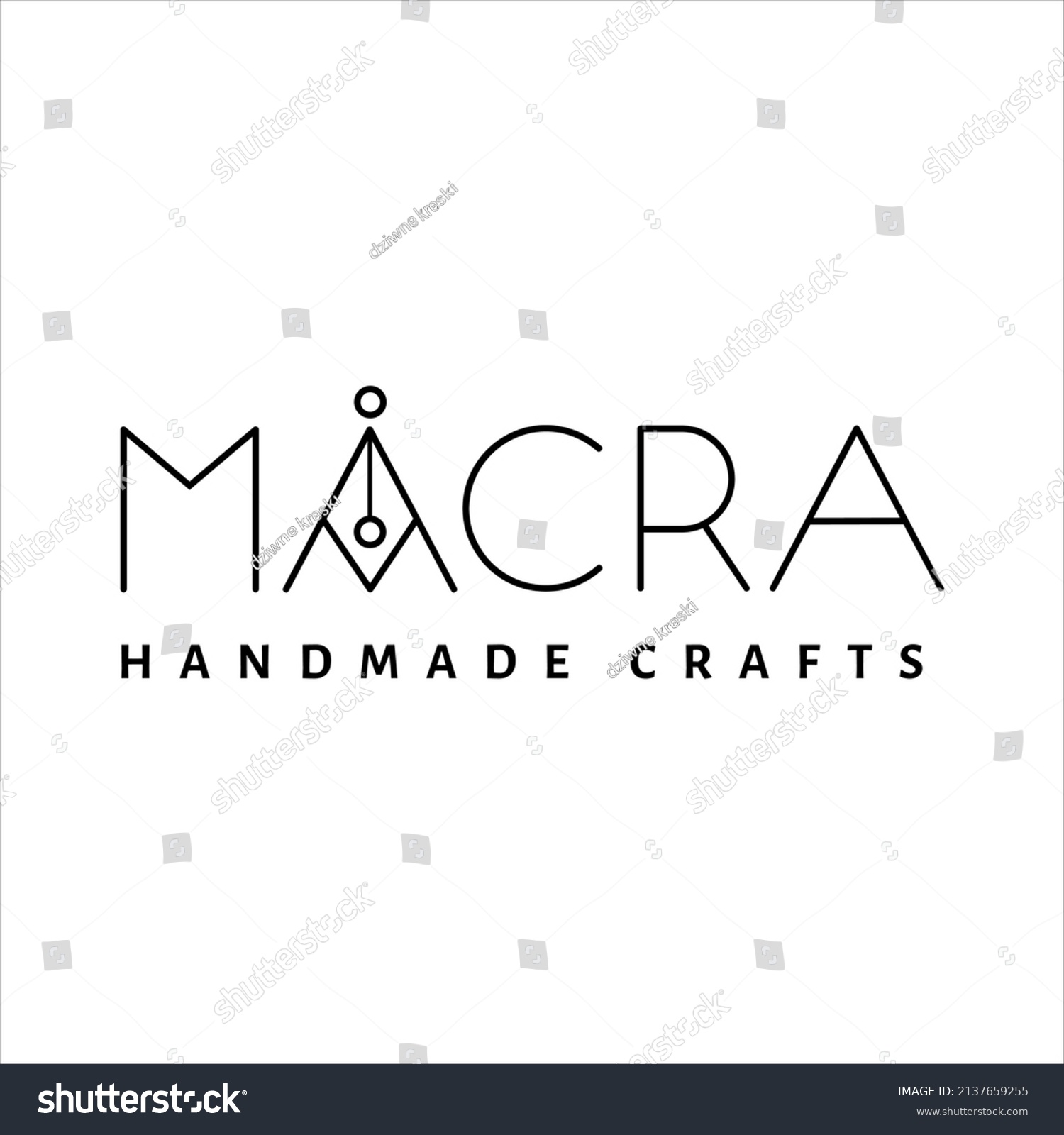Macrame Handmade Crafts Logo Design Stock Vector (Royalty Free ...