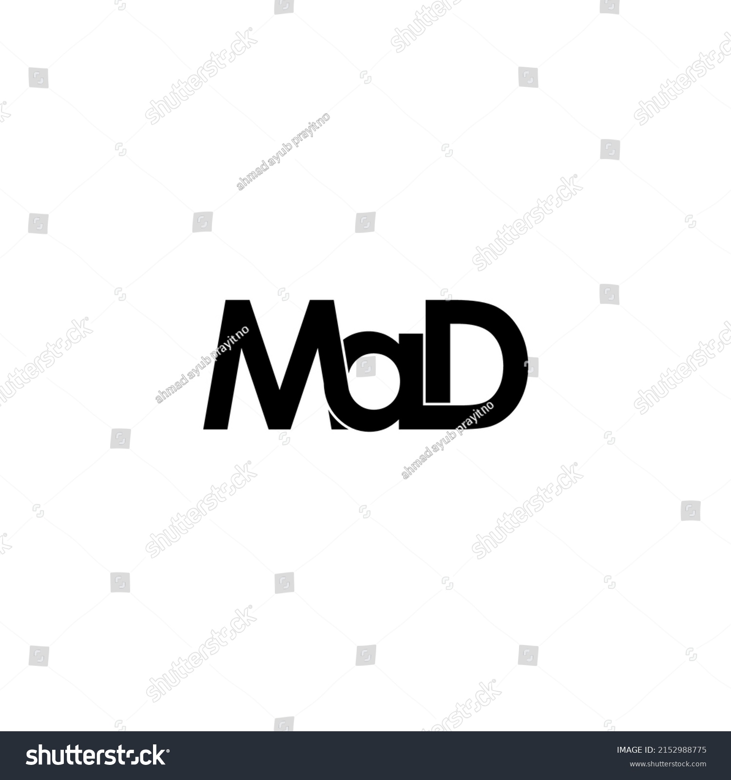 Mad Initial Letter Monogram Logo Design Stock Vector (Royalty Free ...