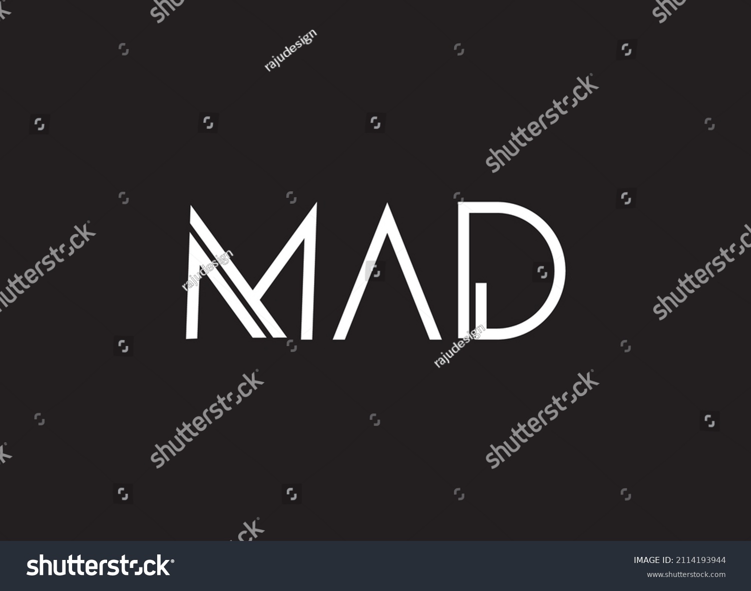 Mad Original Monogram Logo Design Stock Vector (Royalty Free ...