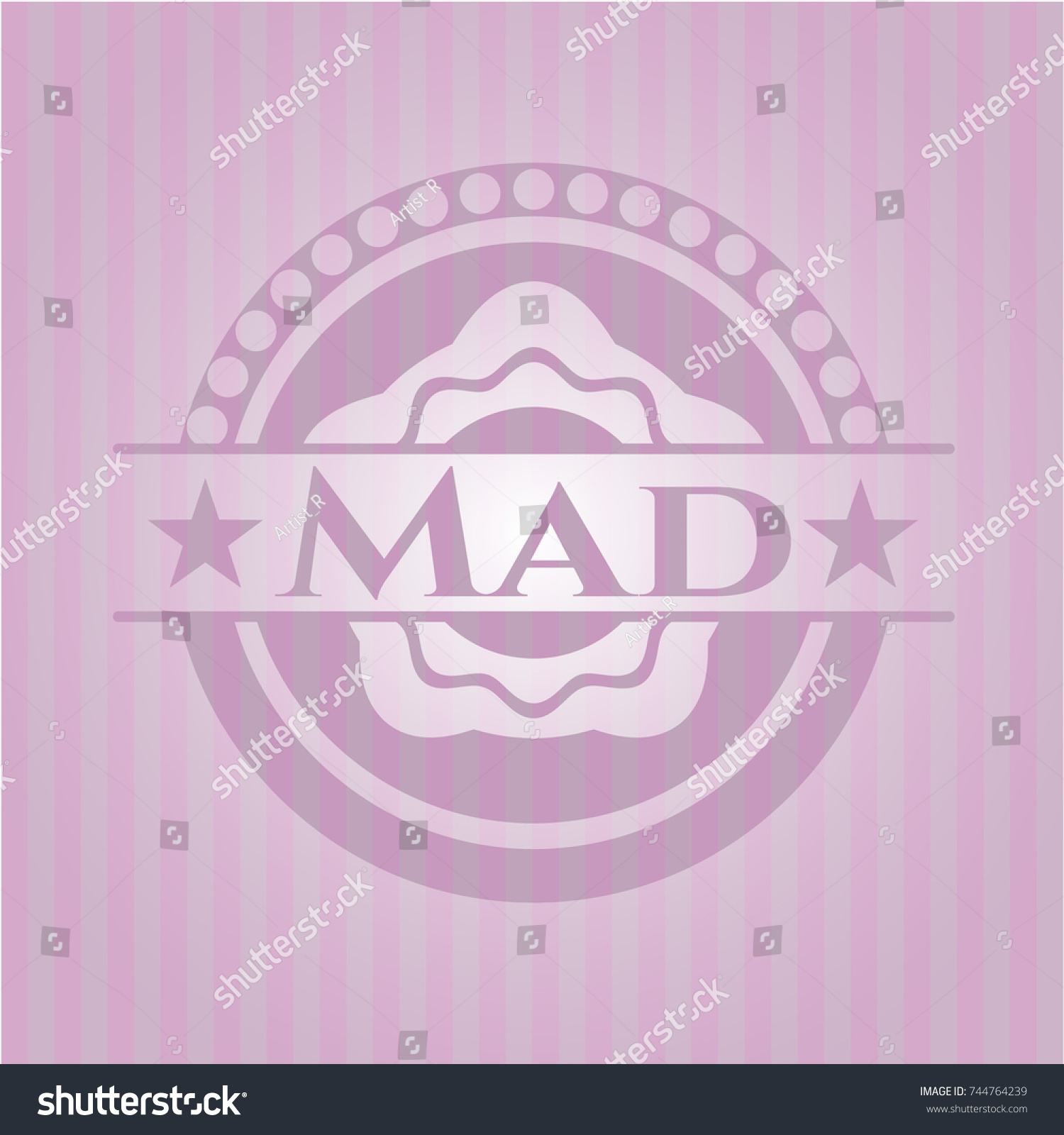 Mad Retro Pink Emblem Stock Vector (Royalty Free) 744764239 | Shutterstock