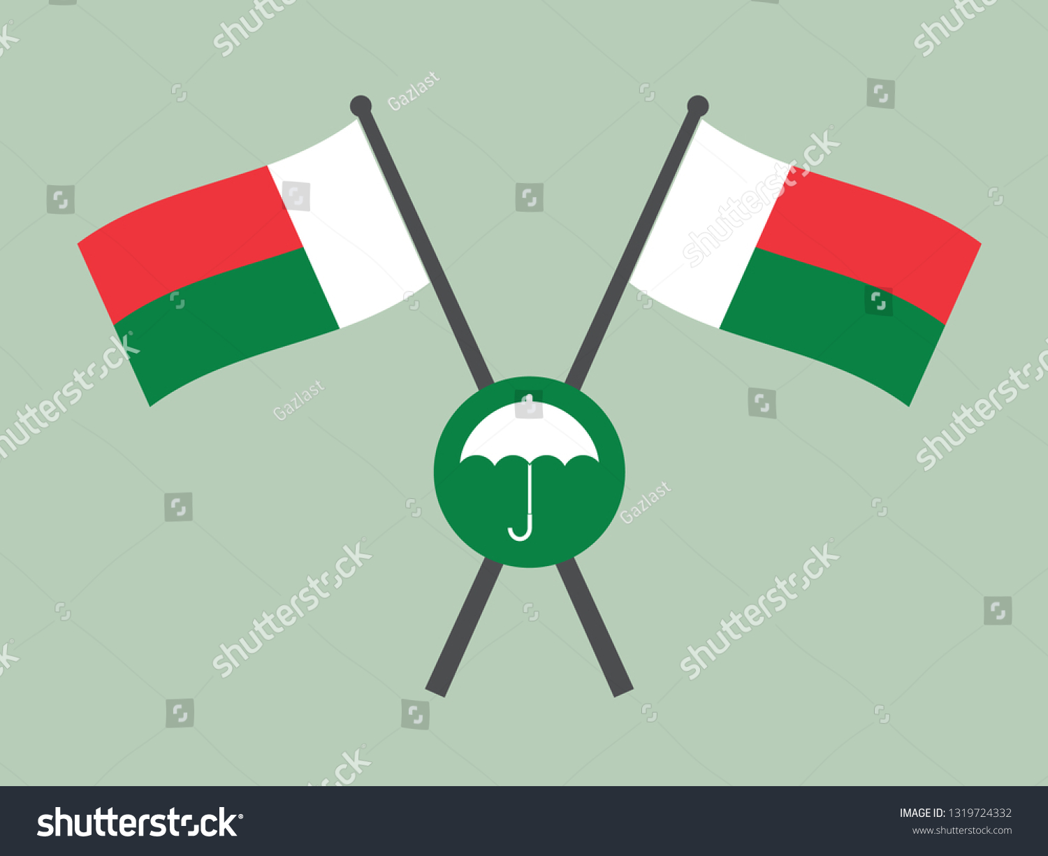 Madagascar Emblem Protections Stock Vector (Royalty Free) 1319724332 ...