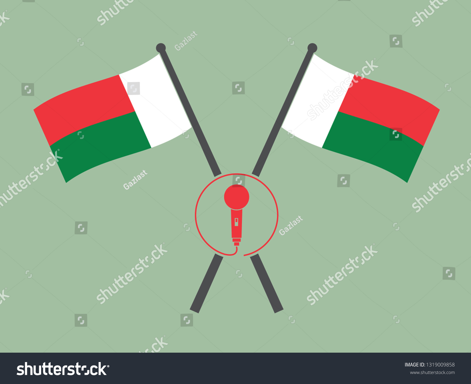 Madagascar Emblem Singer Stock Vector (Royalty Free) 1319009858 ...