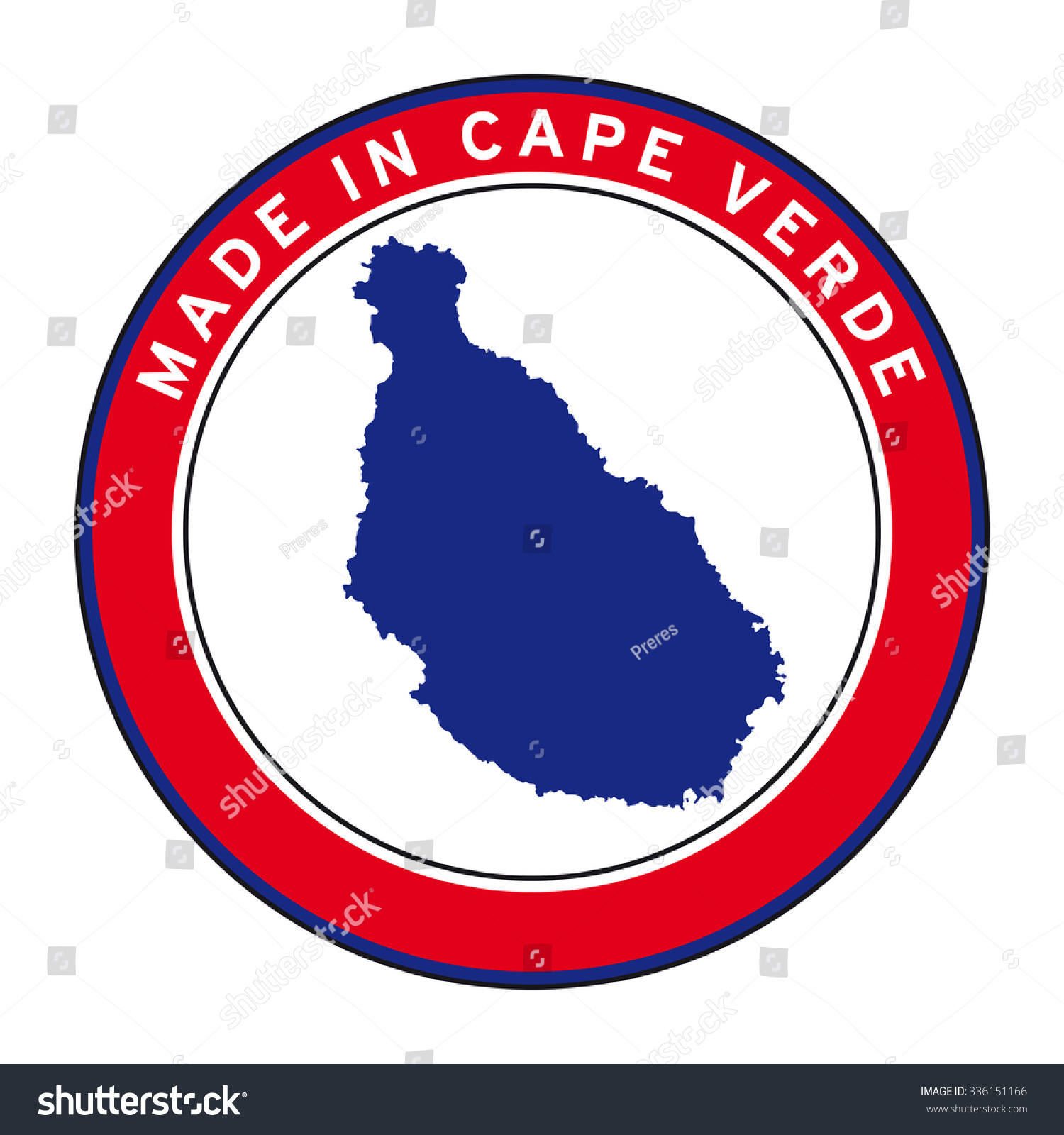 Vektor Stok Made Cape Verde Vector Logo Sticker (Tanpa Royalti ...