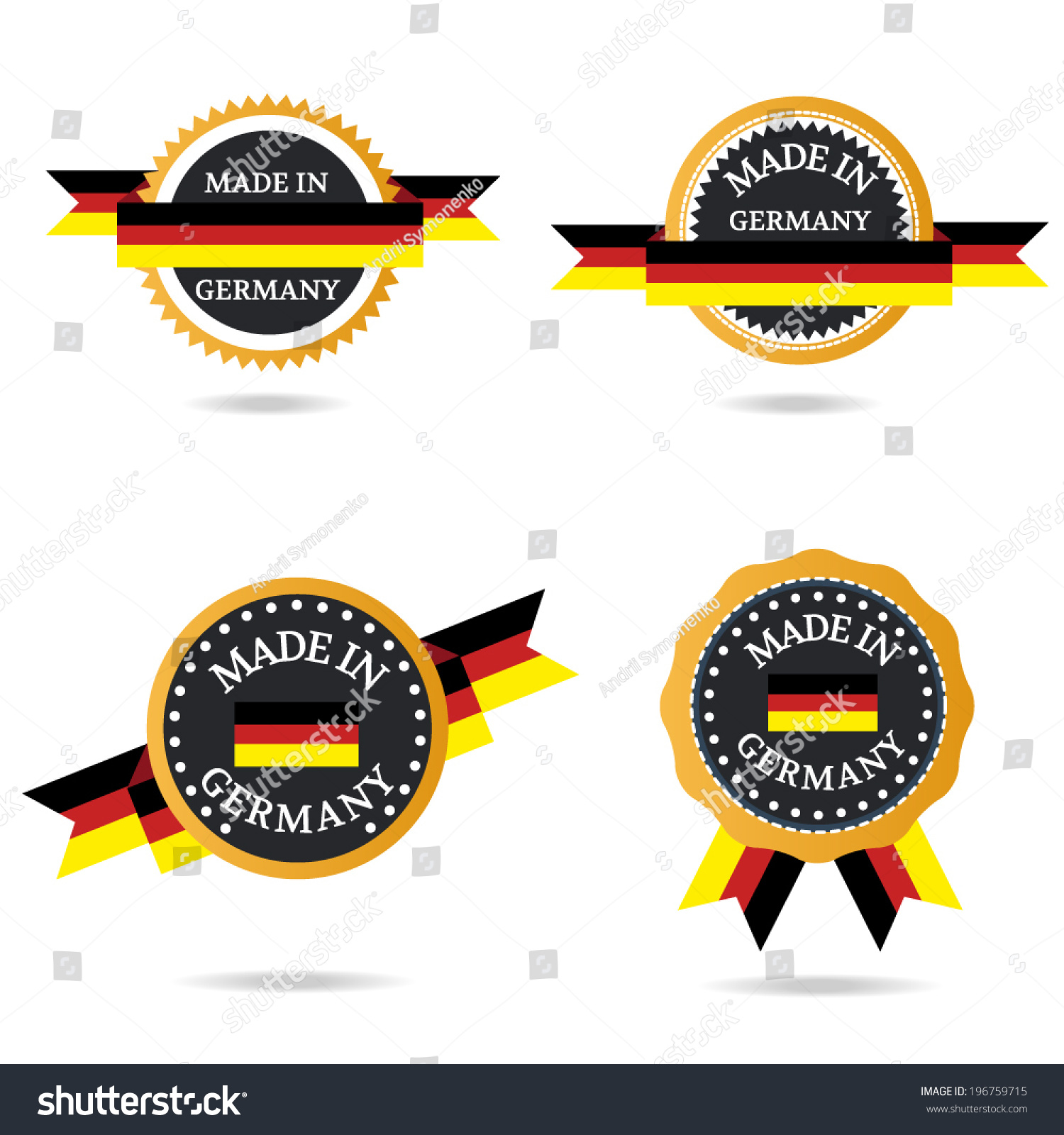 Made Germany Badge Stock Vector (Royalty Free) 196759715