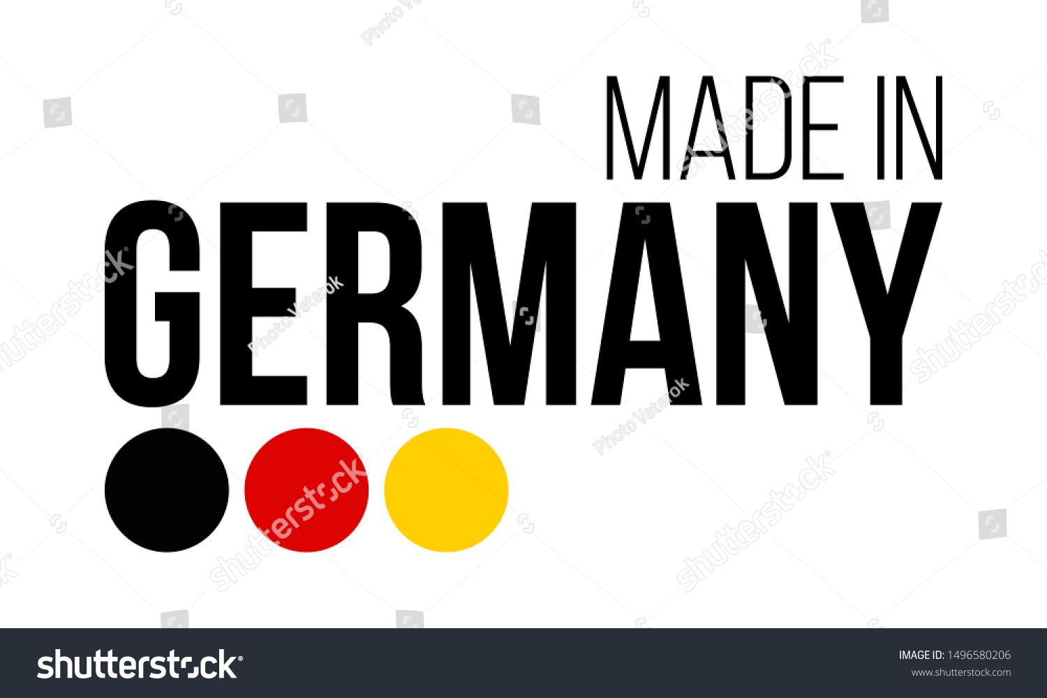 Made Germany Vector Logo On White 库存矢量图（免版税）1496580206 | Shutterstock
