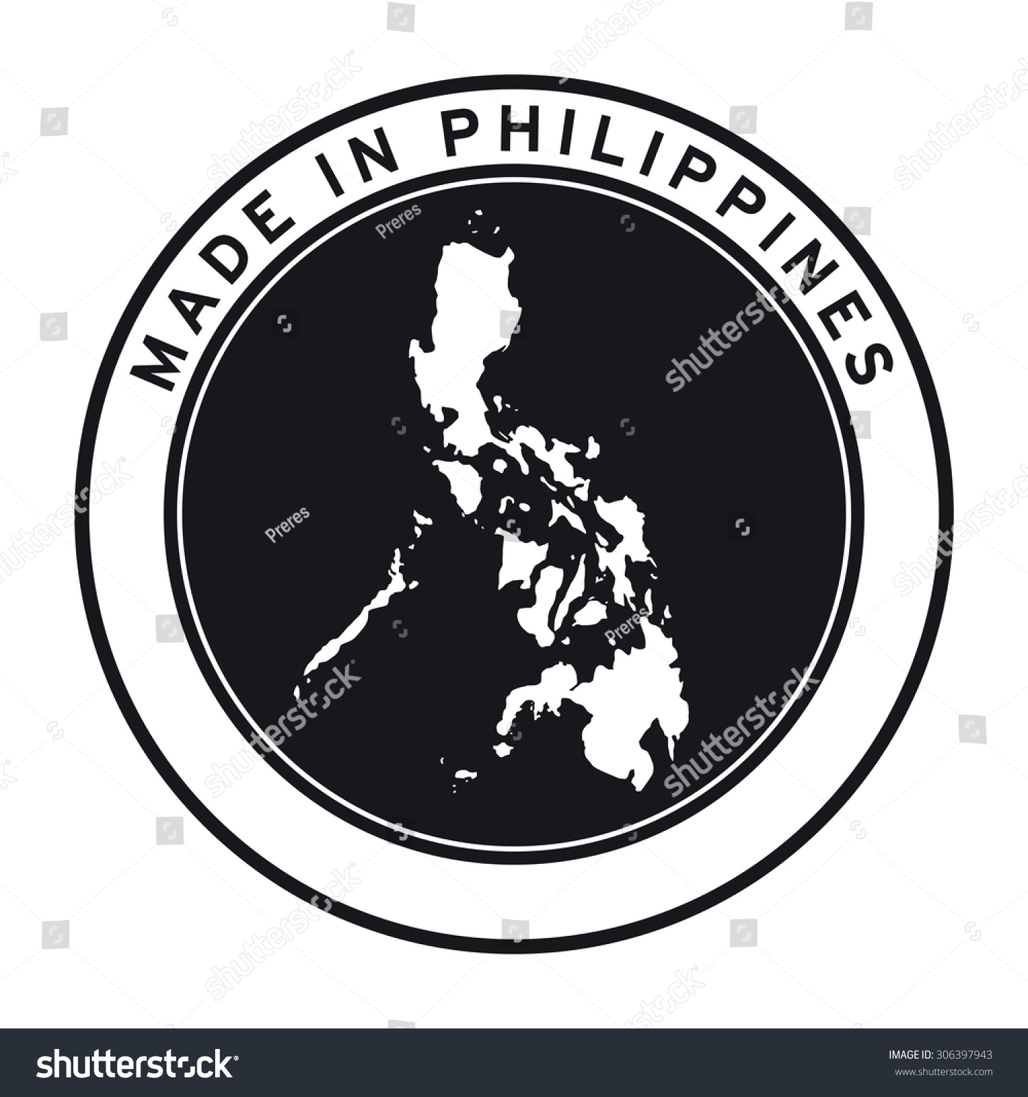 Made Philippines Vector Logo Sticker Button Stock Vector (Royalty Free ...