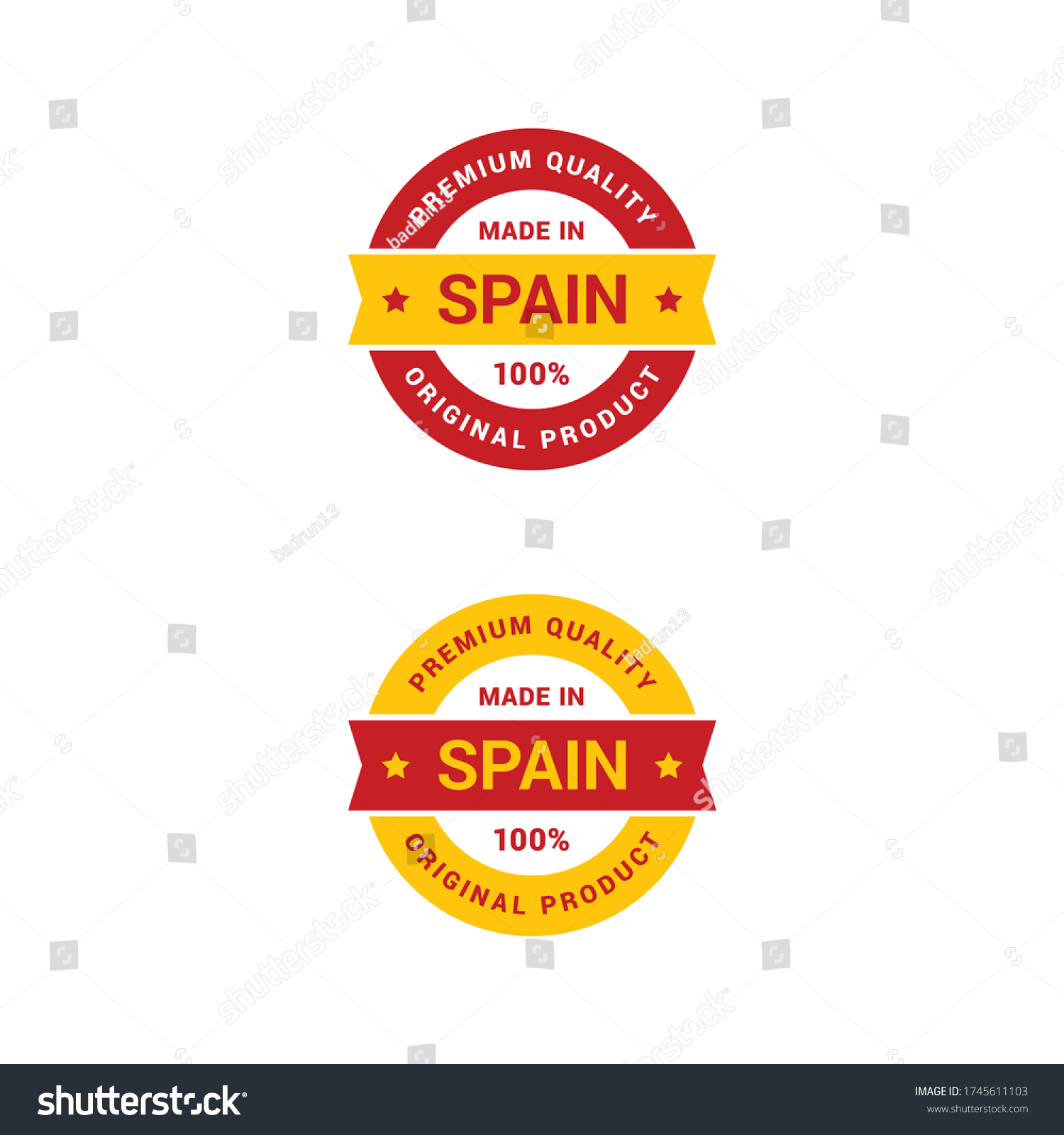 Made Spain Vector Badge Stock Vector (Royalty Free) 1745611103 ...