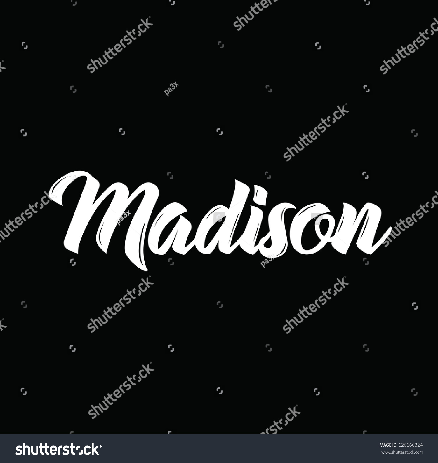 Madison Text Design Vector Calligraphy Typography Stock Vector (Royalty ...