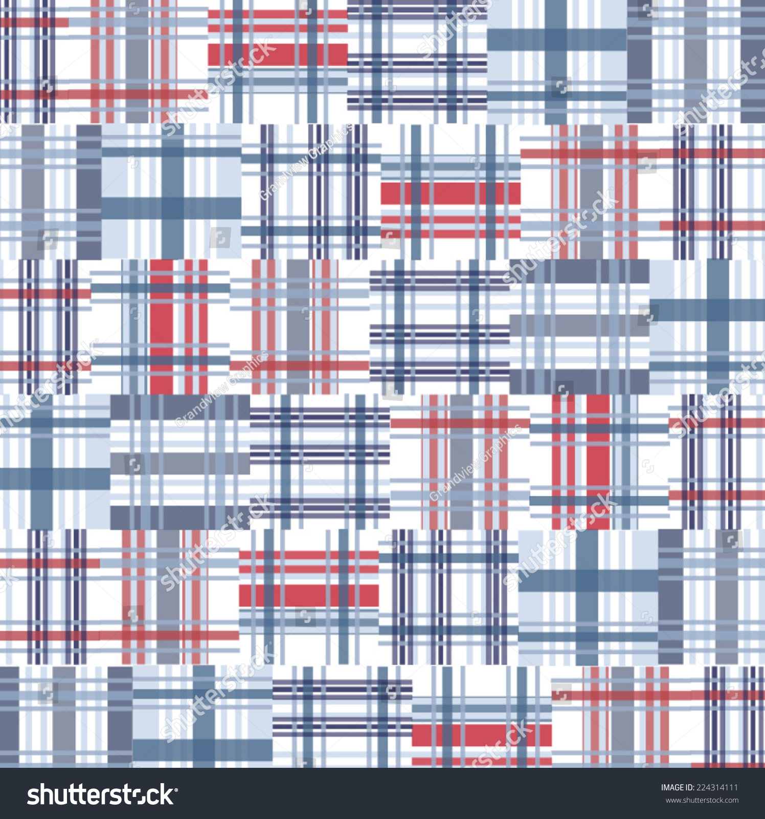 Madras Pattern Background Red White Blue Stock Vector (Royalty Free ...