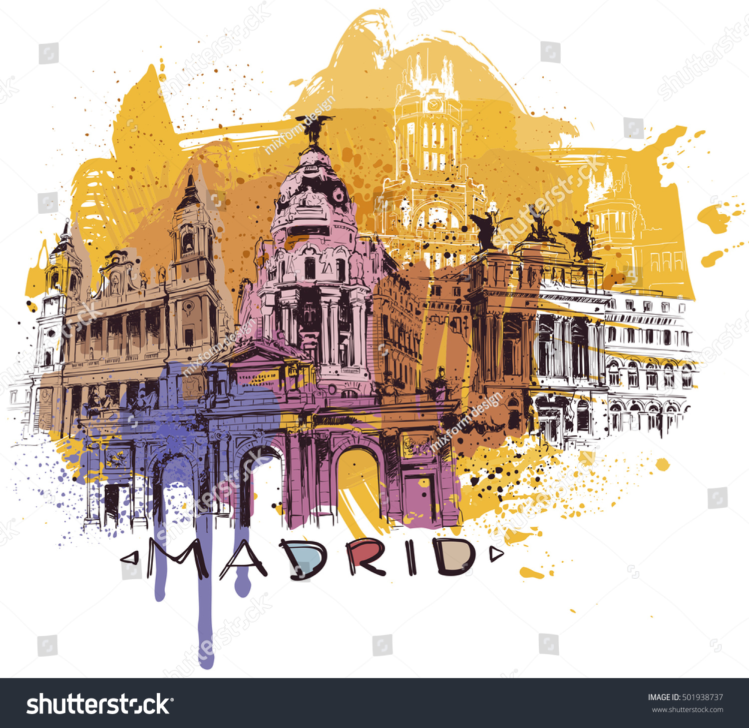 1,547 Madrid sketch Images, Stock Photos & Vectors | Shutterstock