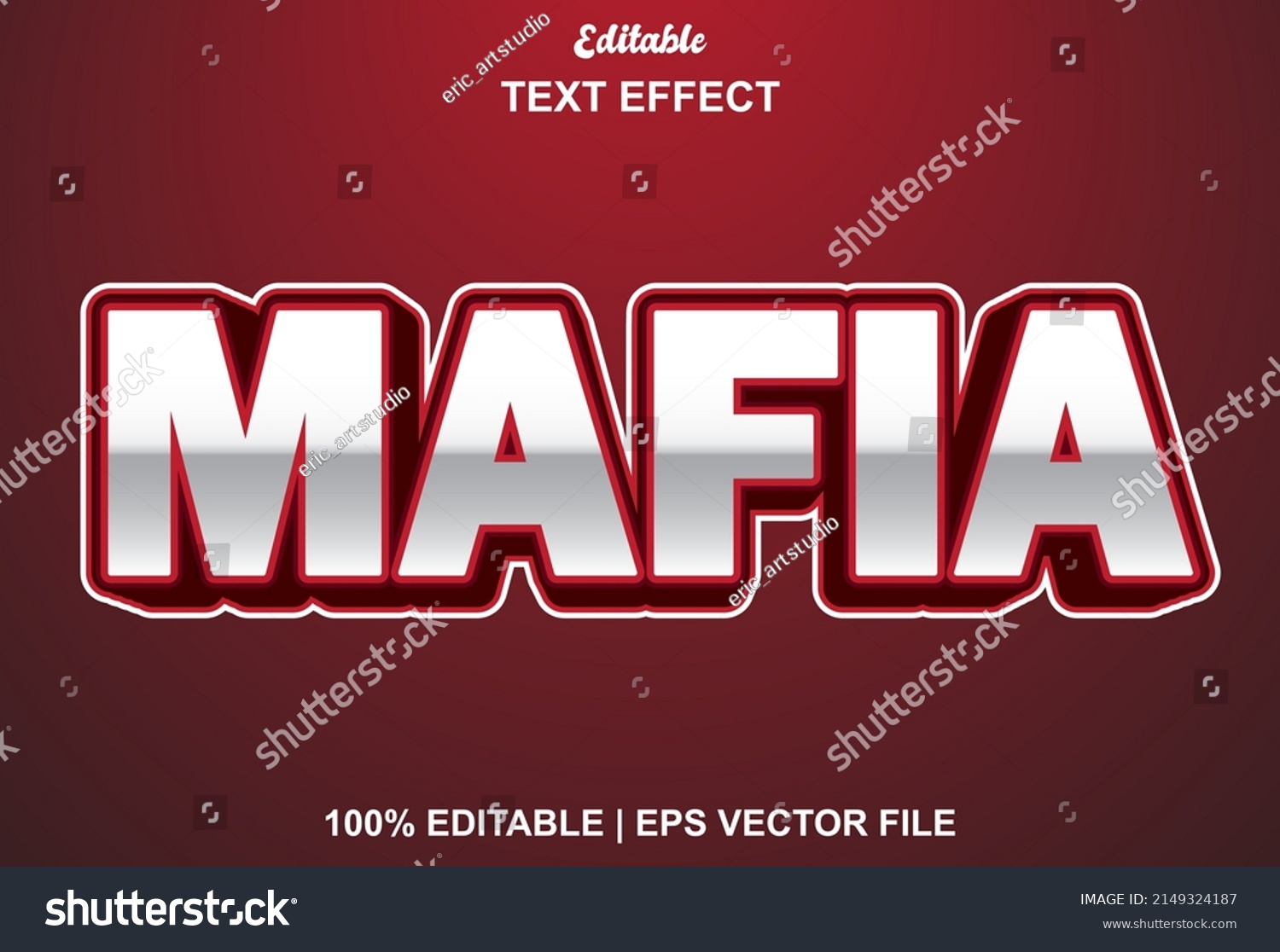 Mafia Text Effect Red Stock Vector (Royalty Free) 2149324187 | Shutterstock