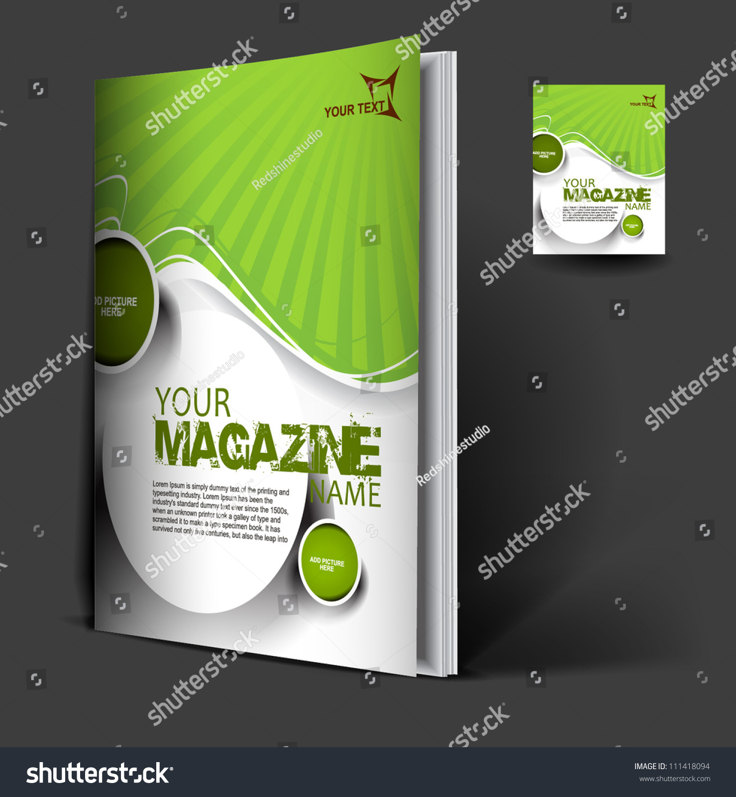 Magazine Cover Layout Design Vector 스톡 벡터(로열티 프리) 111418094 | Shutterstock