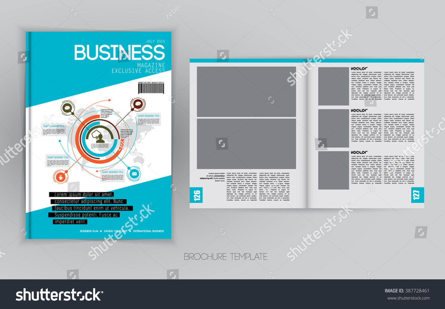 Magazine Layout Vector Stock Vector (Royalty Free) 387728461 | Shutterstock