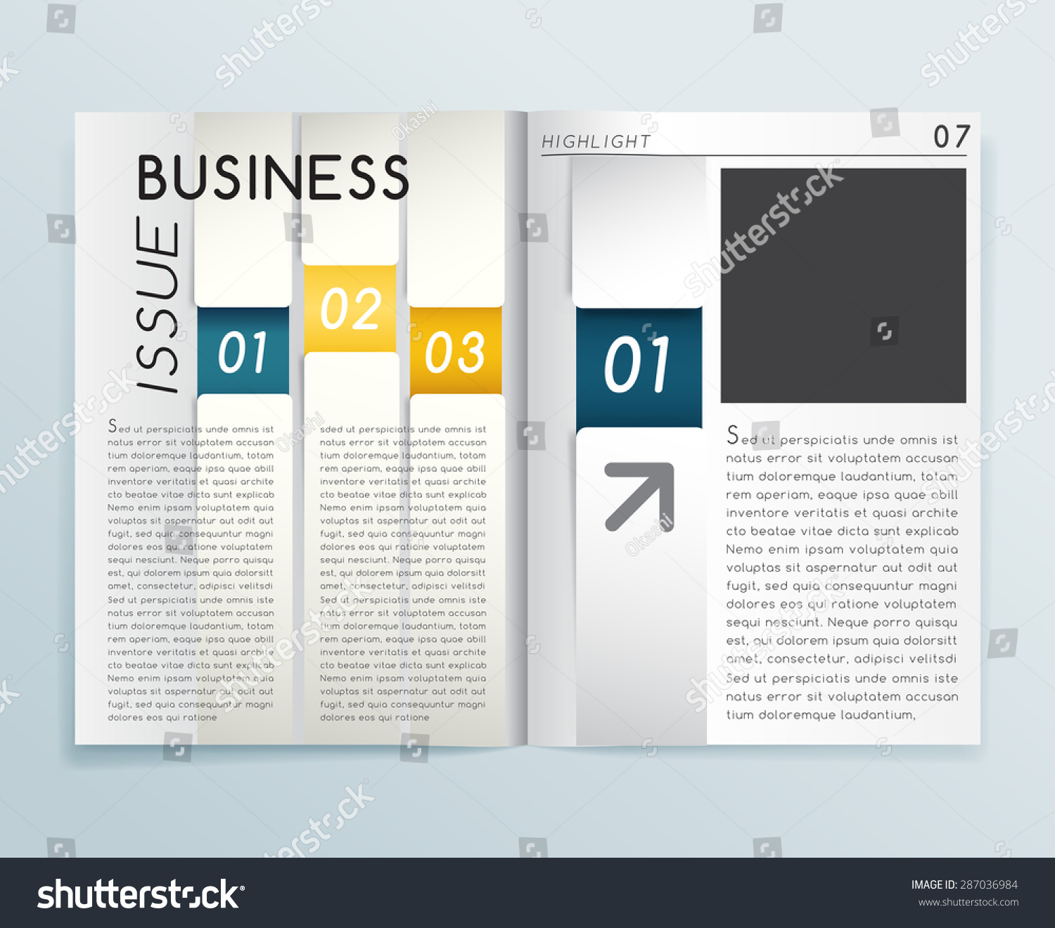 Magazine Layout Vector Illustration Stock Vector (Royalty Free) 287036984