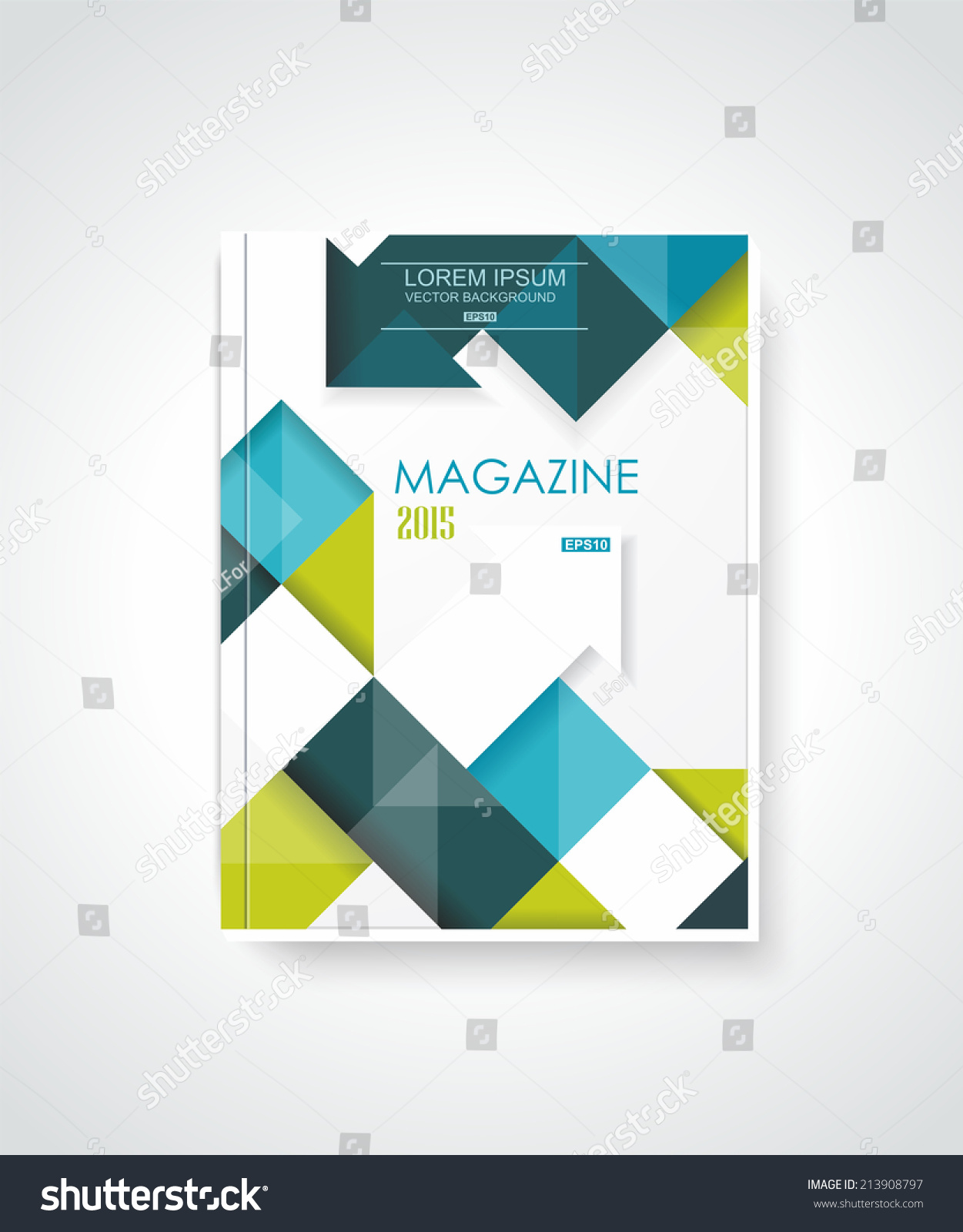 Magazine Brochure Template Design Cubes Arrows: เวกเตอร์สต็อก (ปลอดค่า ...