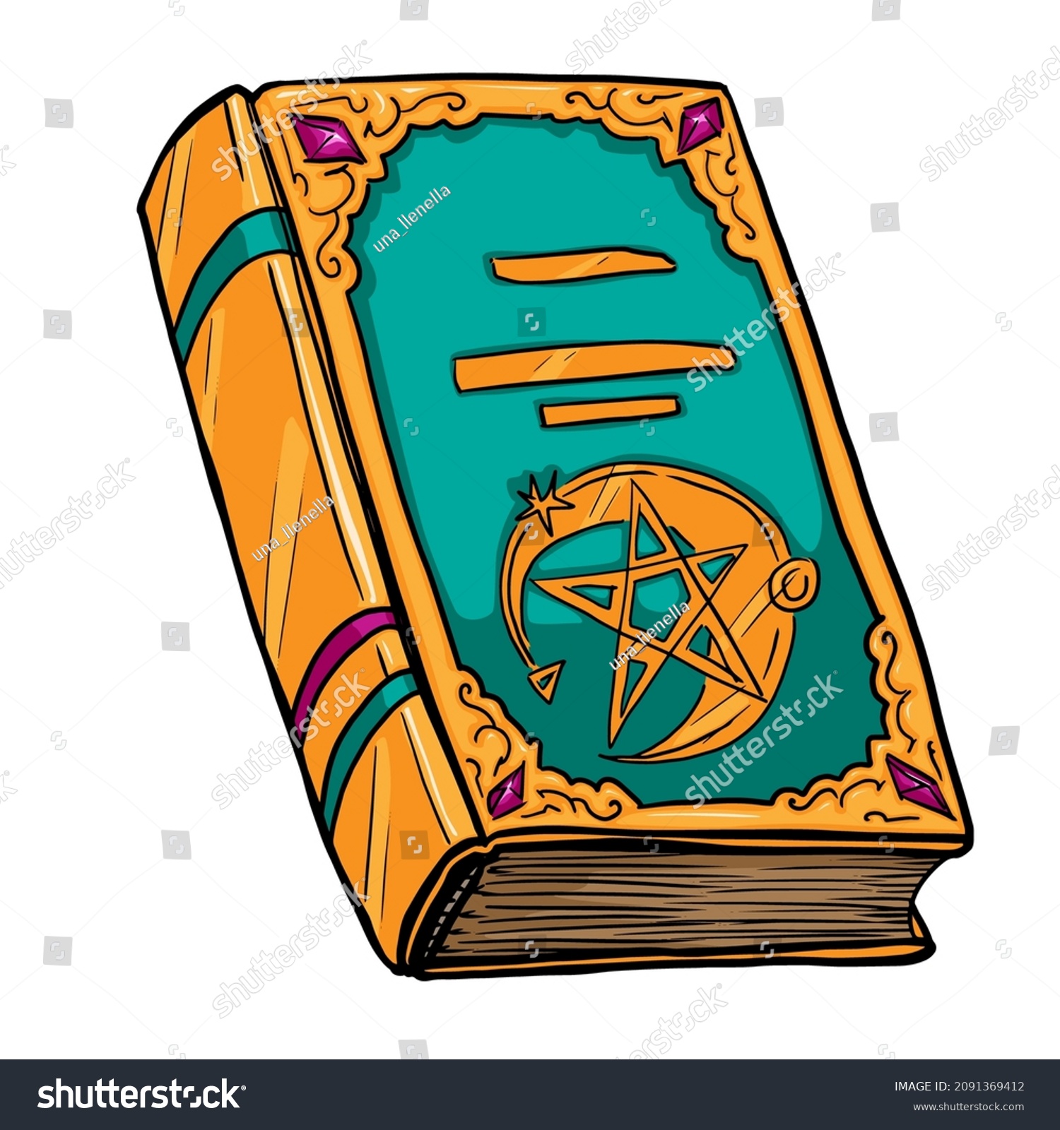 Magic Book Vector Illustration Isolated On Stock Vector (Royalty Free ...