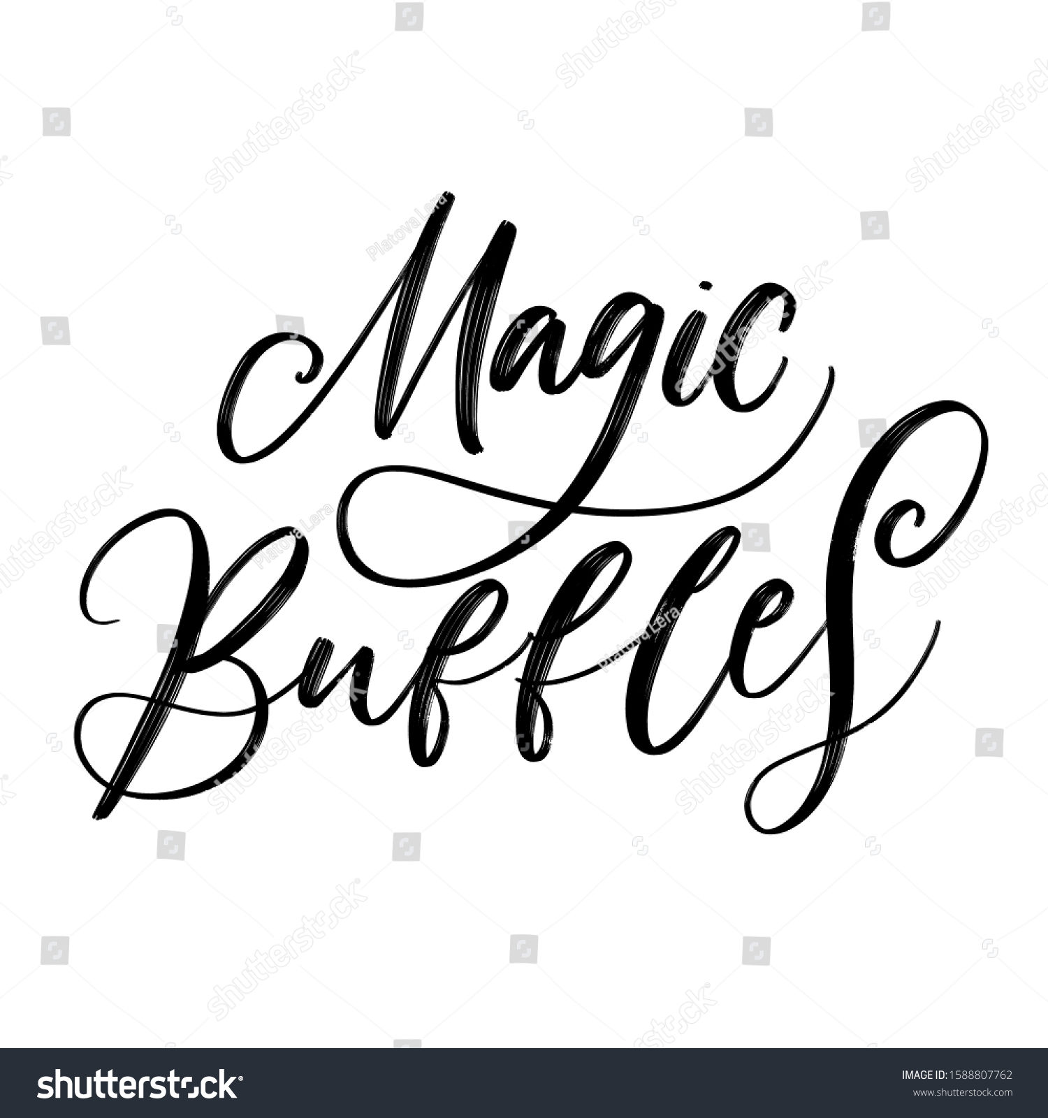 Magic Bubbles Vector Hand Lettering Typography Stock Vector (Royalty ...