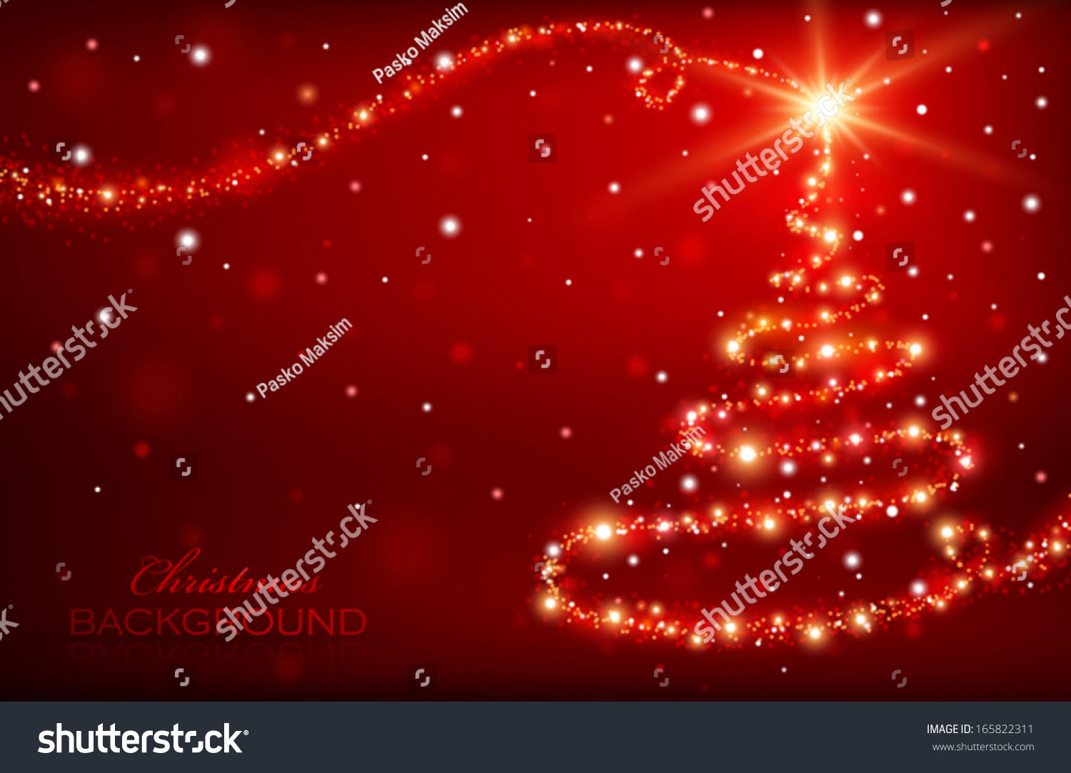 Magic Christmas Tree Christmas Background Stock Vector (Royalty Free ...