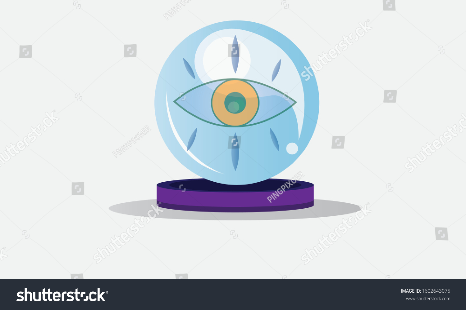 Magic Crystal Ball Cartoon Vector Stock Vector (Royalty Free) 1602643075