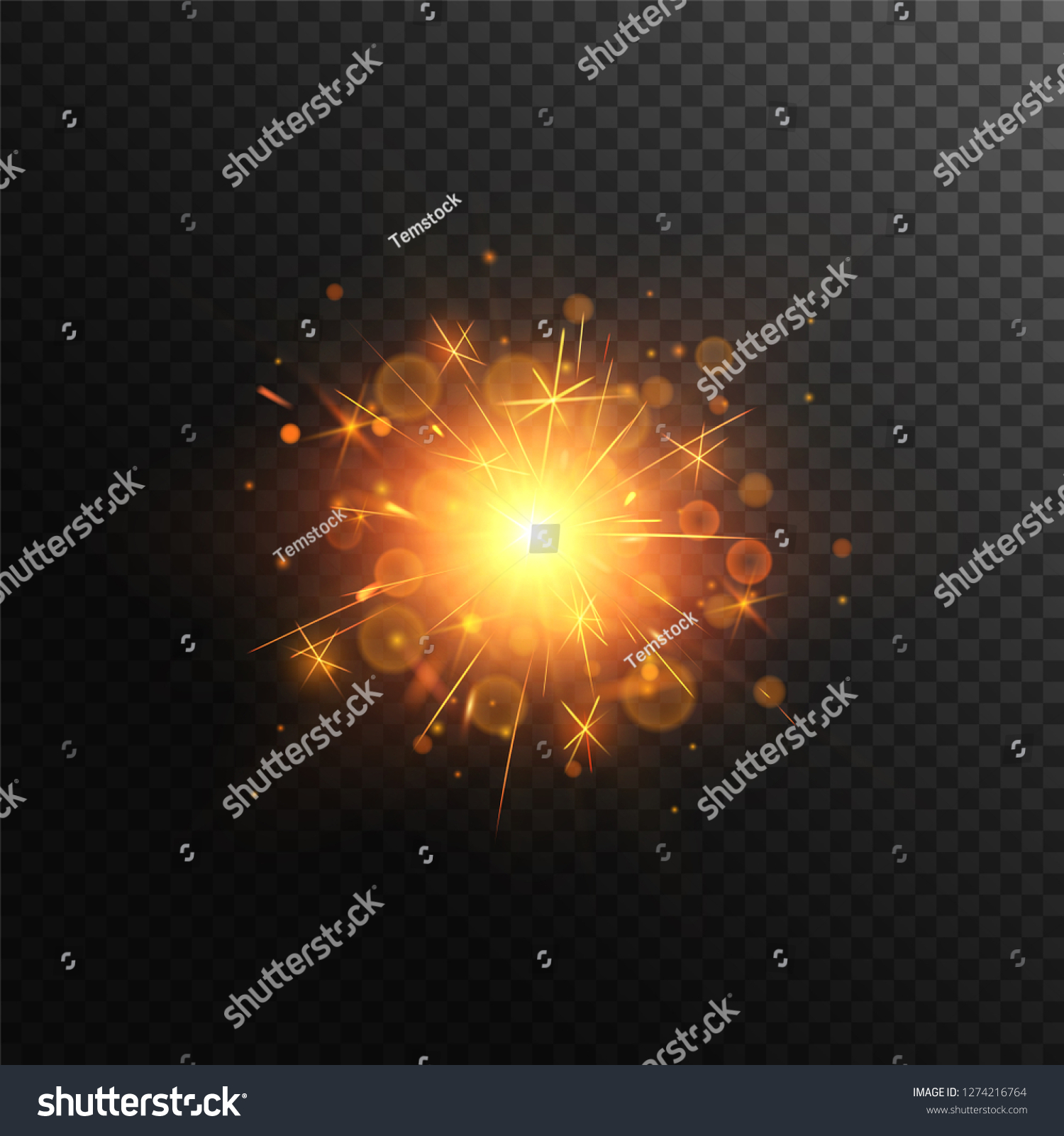 Magic Explosion Sparkles Stock Vector (Royalty Free) 1274216764