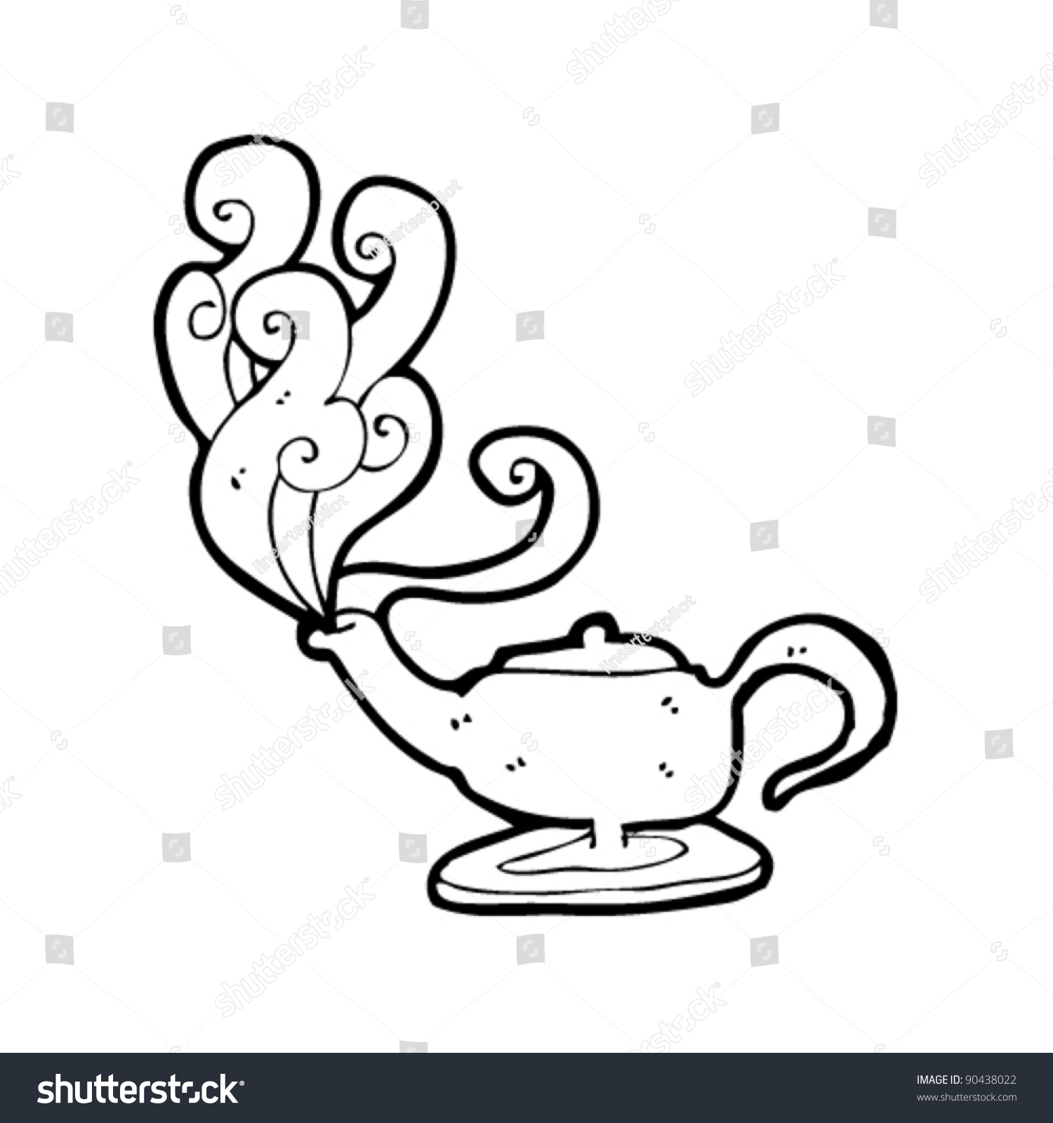 Magic Lamp Cartoon Stock Vector (Royalty Free) 90438022 | Shutterstock