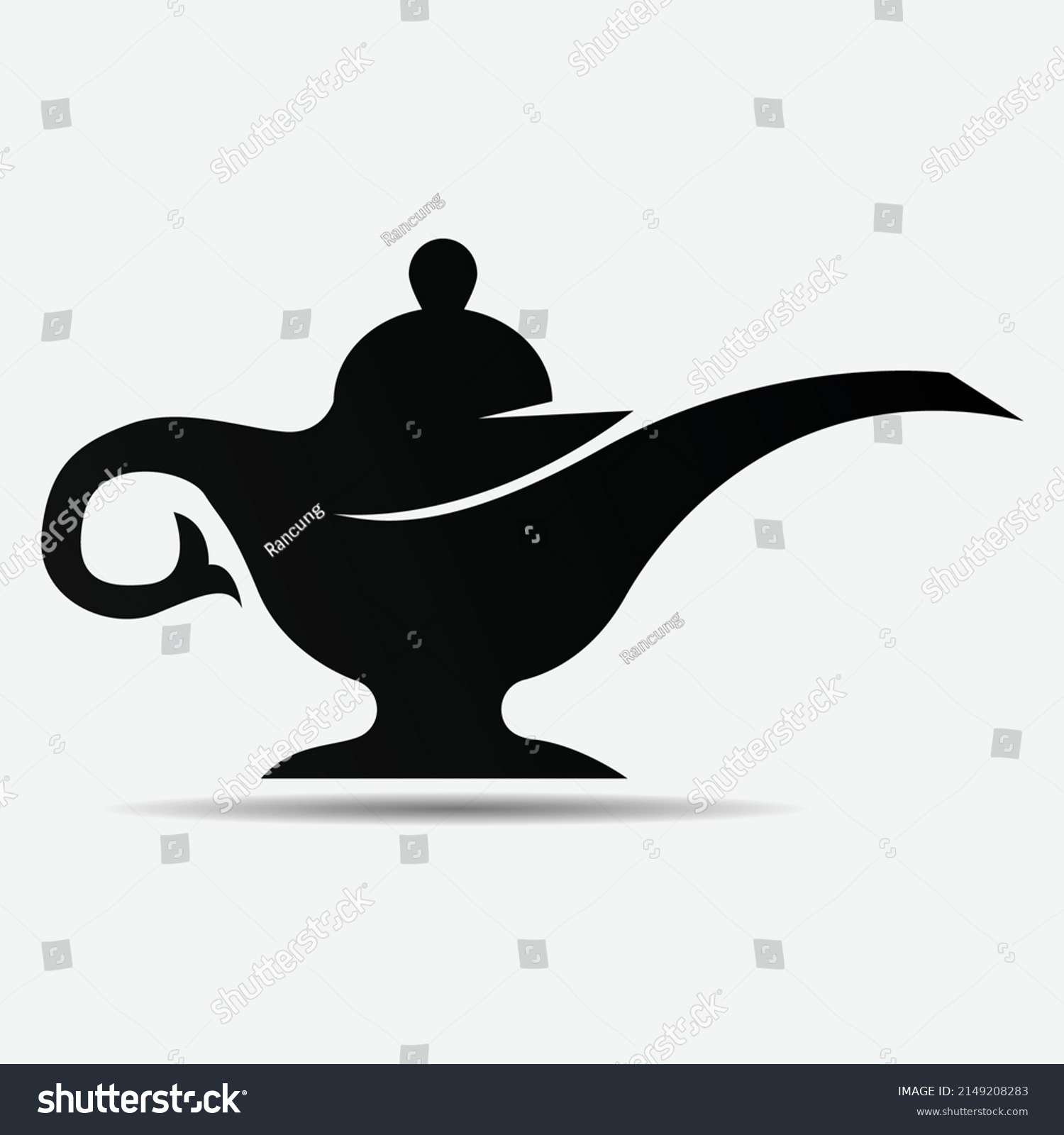 Magic Lamp Icon Vectorisolated On White Stock Vector (Royalty Free ...