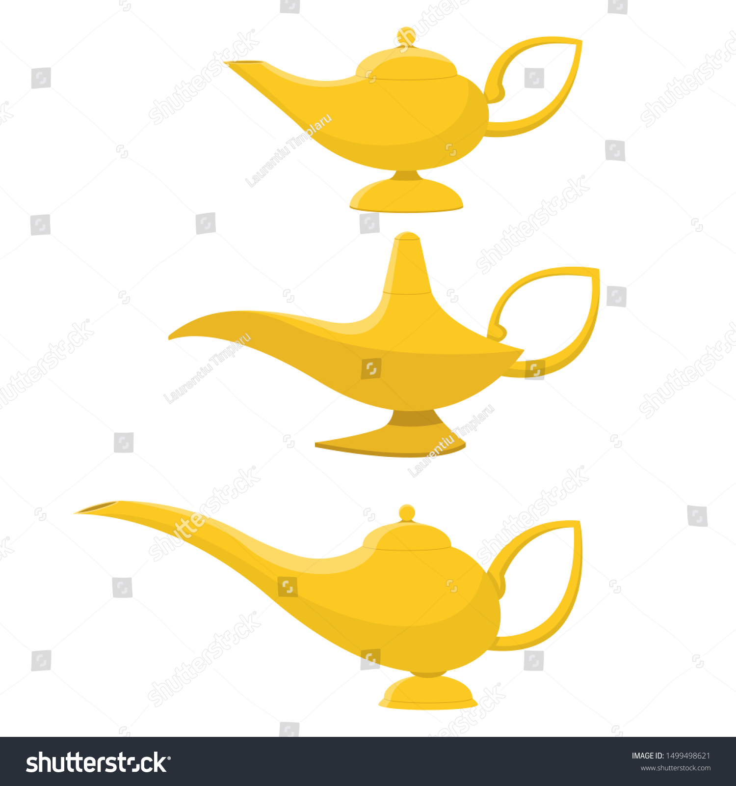Magic Lamp Vector Design Illustration Isolated Stock Vector (Royalty ...