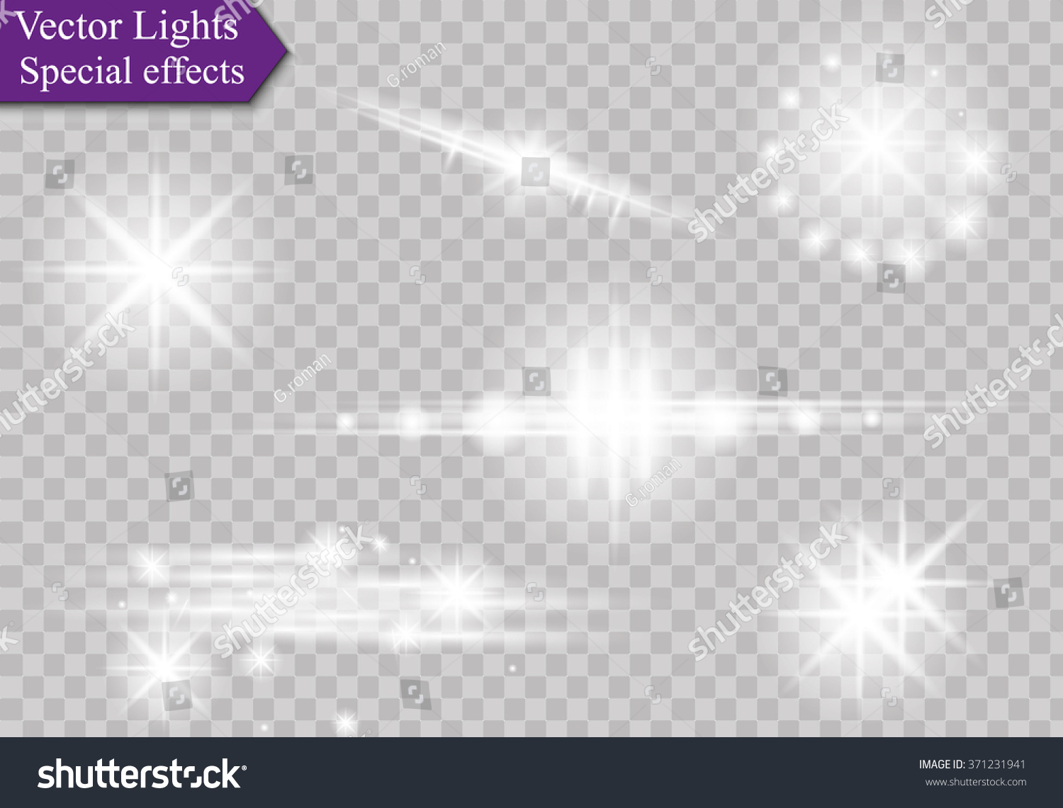 Magic Lights Effects Set Christmas Lights Stock Vector (Royalty Free ...