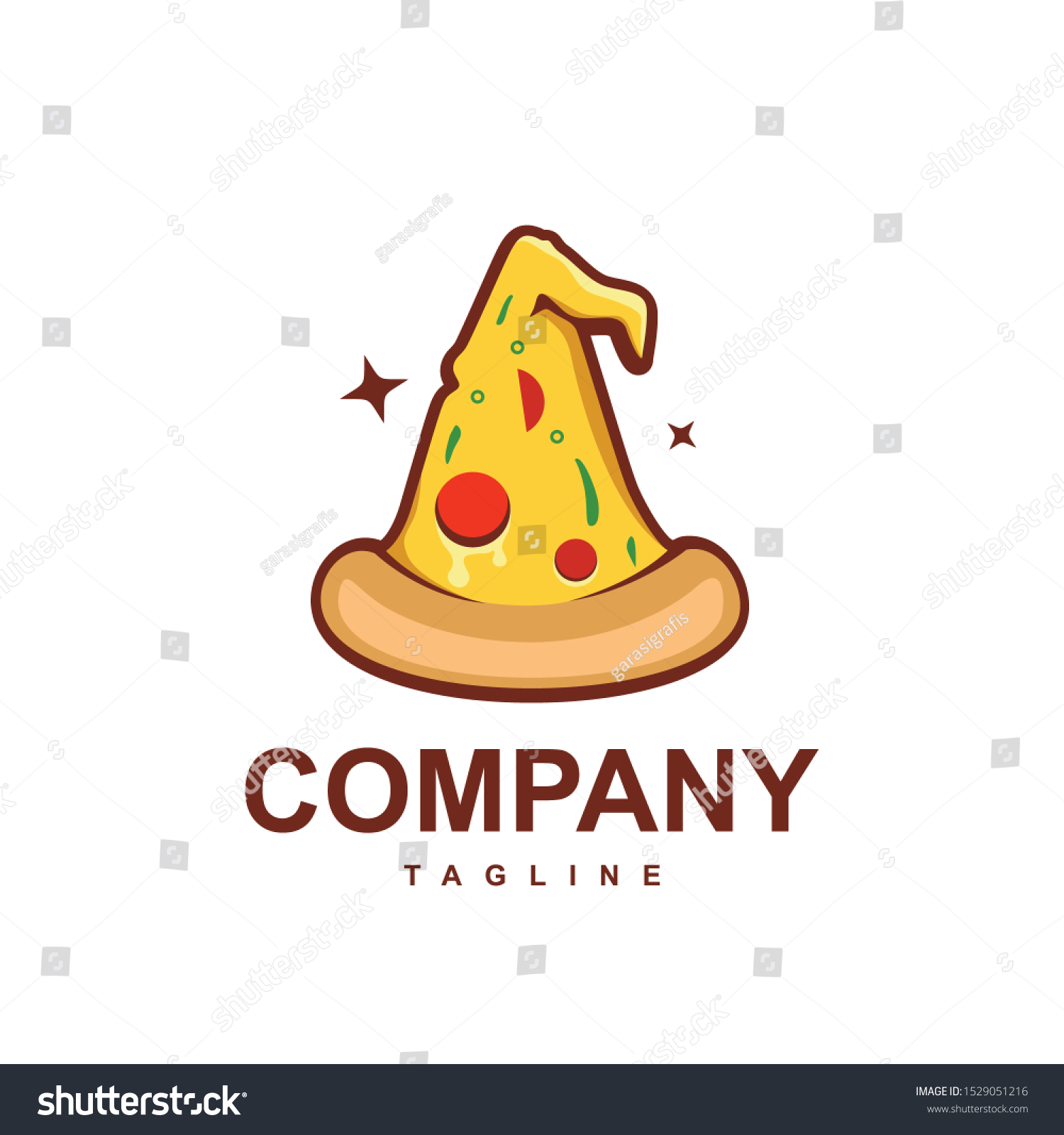 Magic Pizza Moderen Logo Illustration Vector Stock Vector (Royalty Free ...