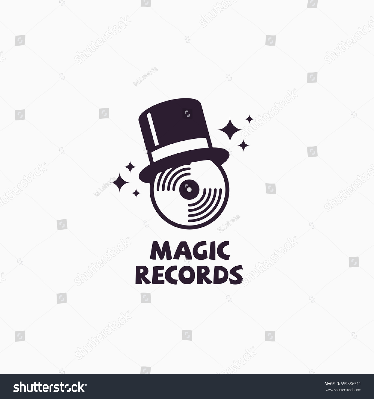 Magic Records Logo Template Design Vector Stock Vector (Royalty Free ...
