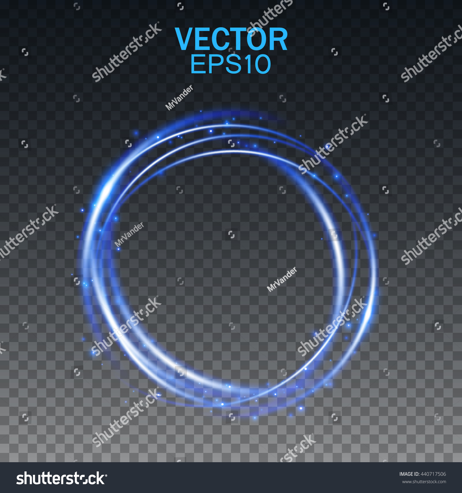 Magic Round Frame Glow Light Effect Stock Vector (Royalty Free ...