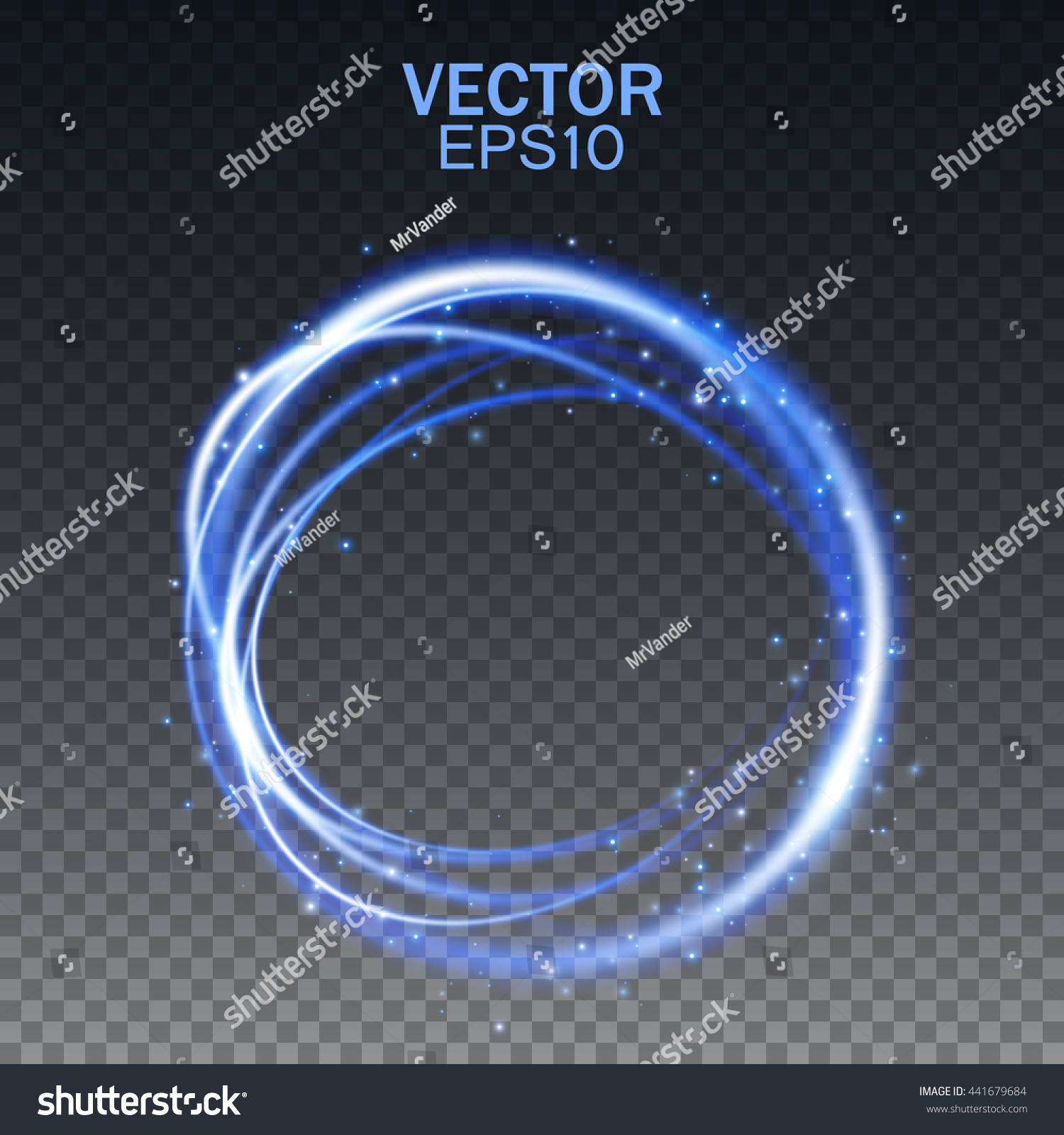 Magic Round Frame Glow Light Effect Stock Vector (Royalty Free ...