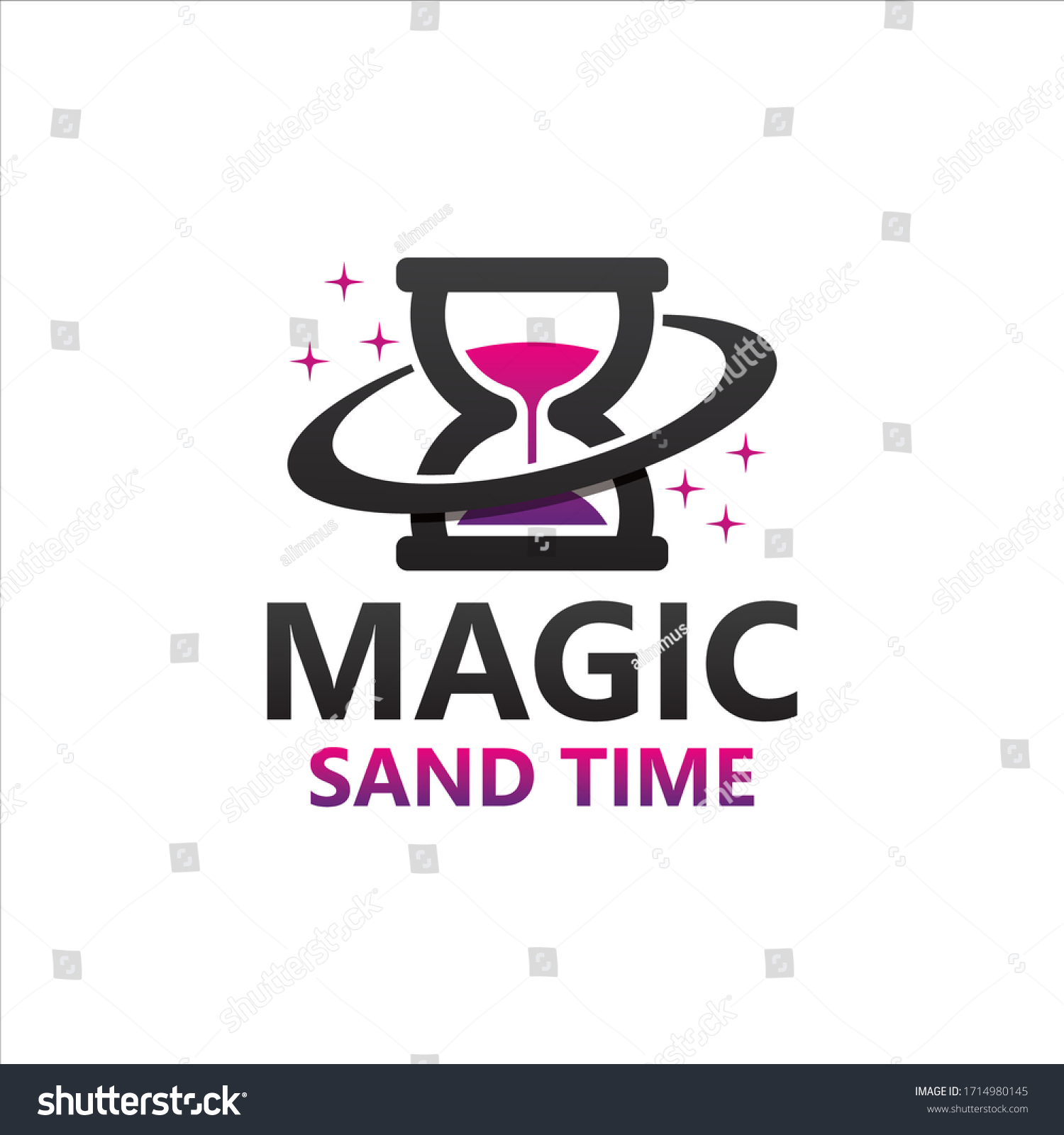 Magic Sand Time Logo Template Design Stock Vector (Royalty Free) 1714980145