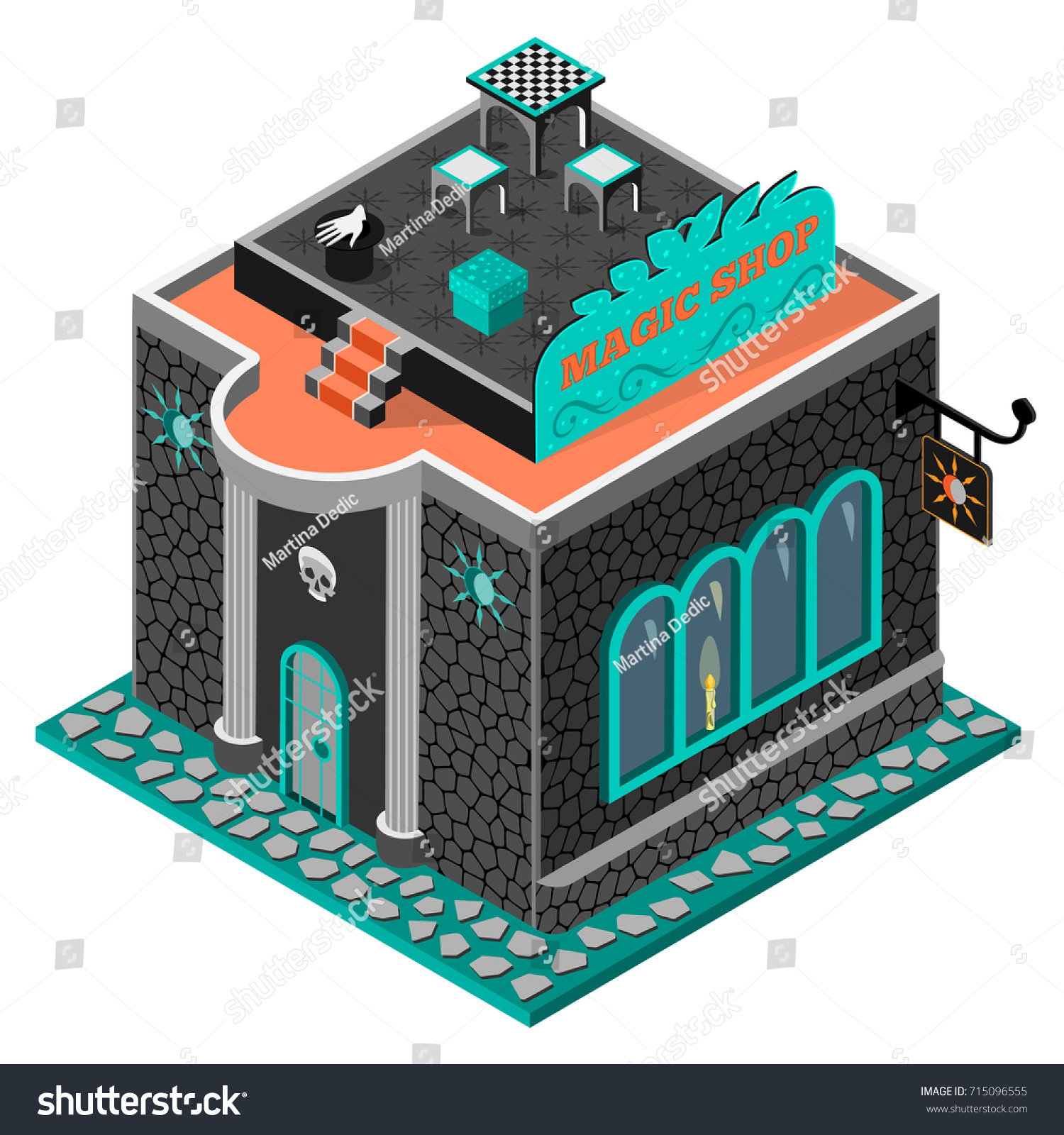 Magic Shop 3d Isometric View Vector 库存矢量图（免版税）715096555 | Shutterstock