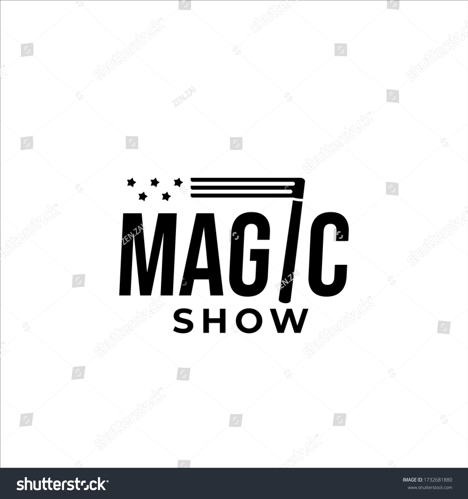 Magic Show Wordmark Logo Concept Stock Vector (Royalty Free) 1732681880 ...