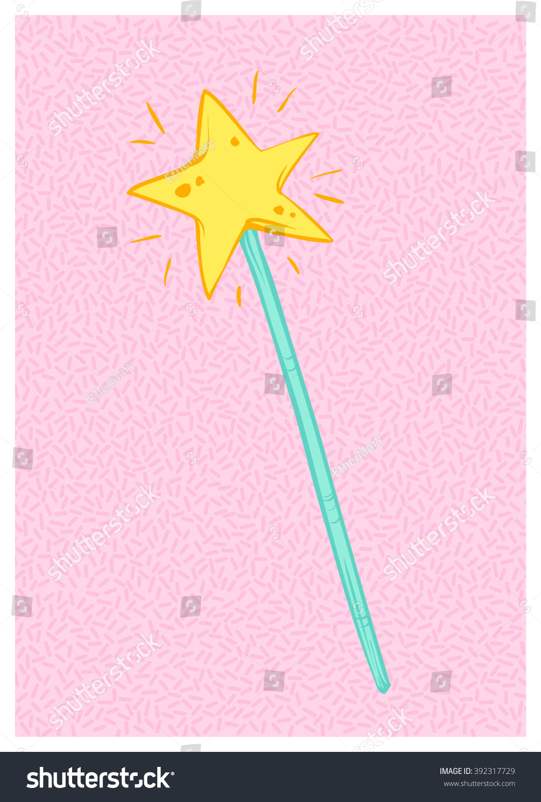 Magic Stick Vector Illustration: vector de stock (libre de regalías ...