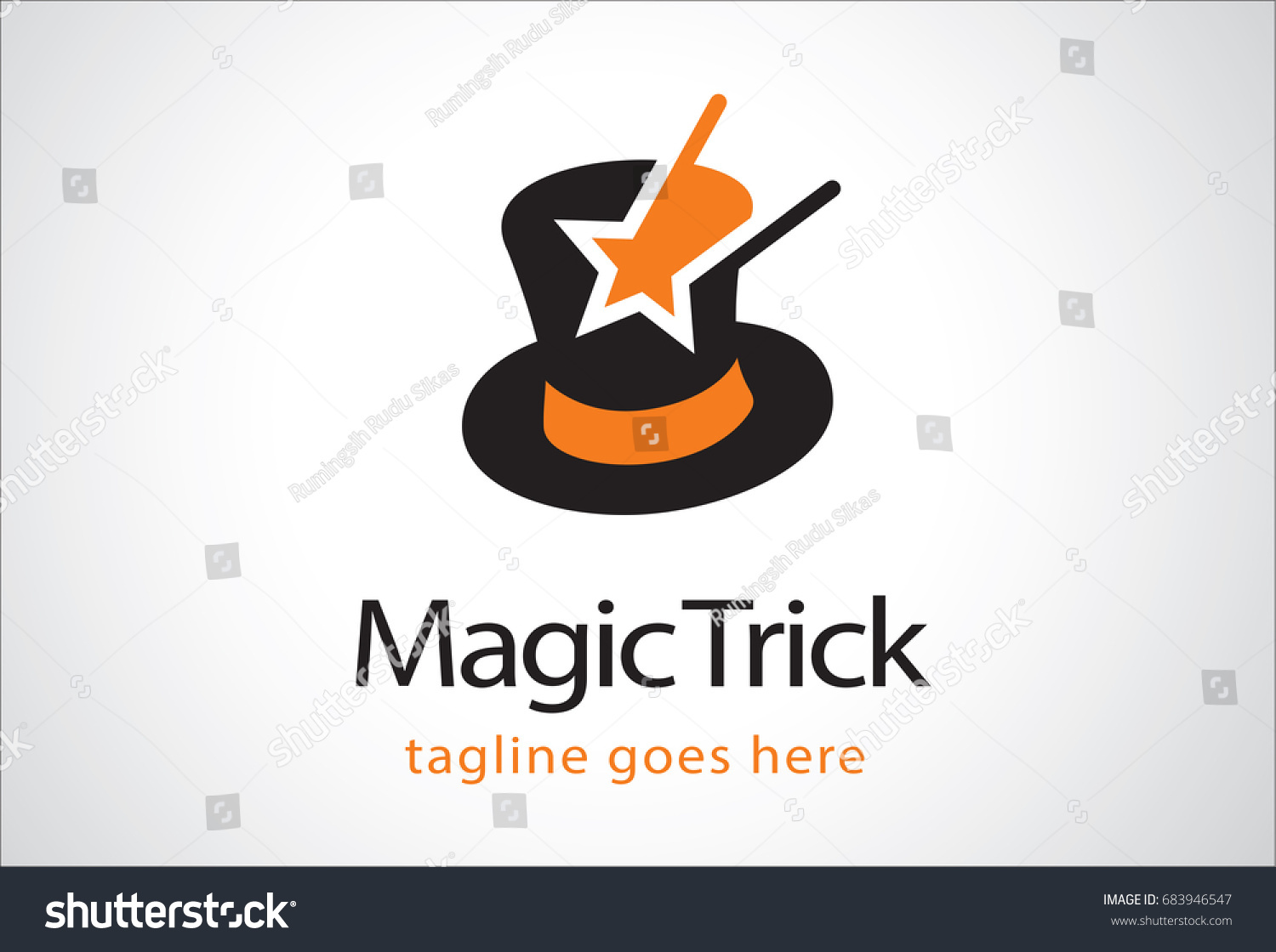 Magic Trick Logo Template Design Stock Vector (Royalty Free) 683946547