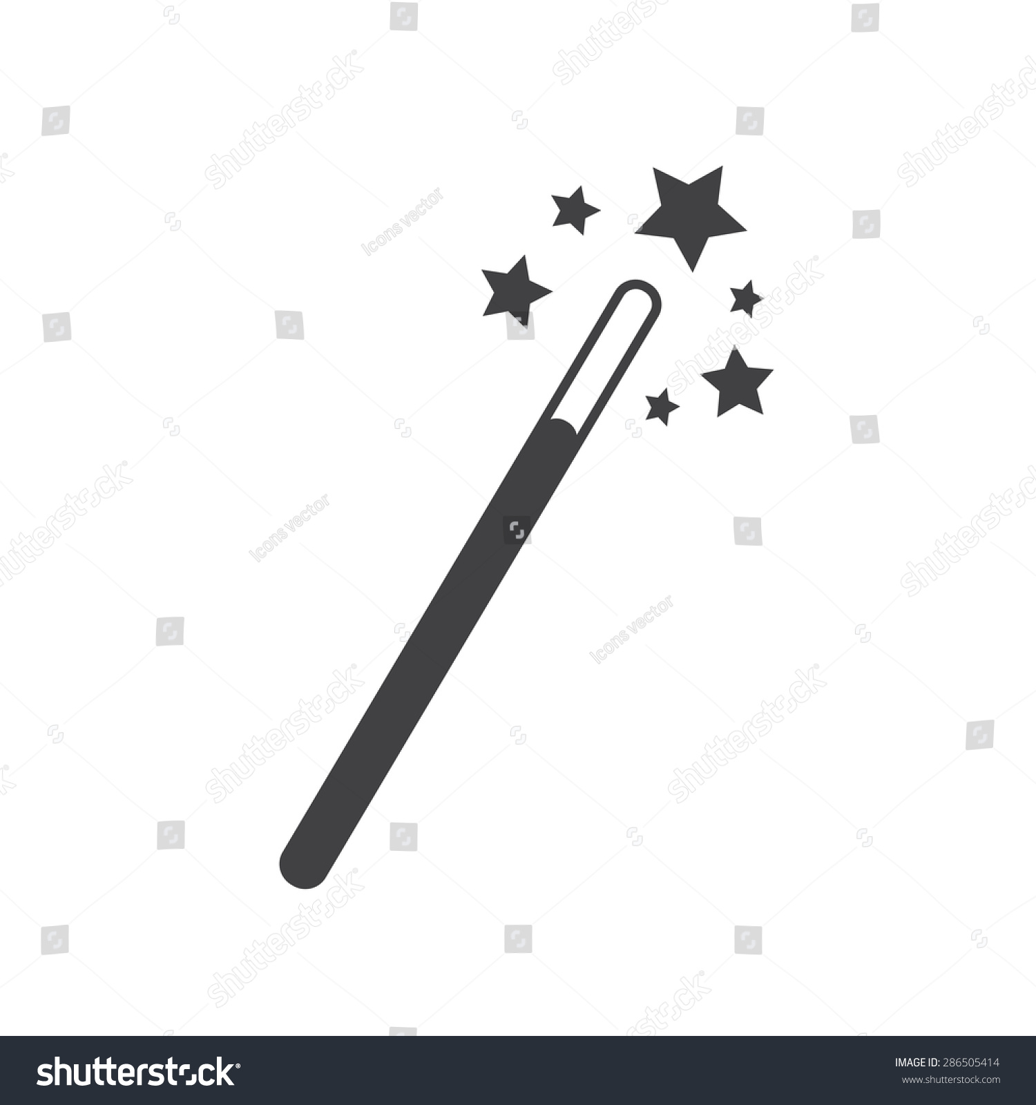 Magic Wand Icon Stock Vector (Royalty Free) 286505414 | Shutterstock