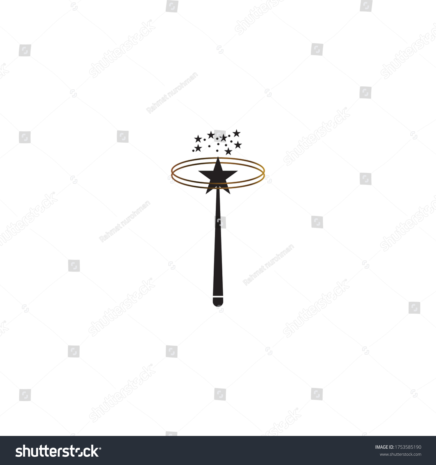 Magic Wand Logo Vector Illustration Design Stock Vector (Royalty Free ...