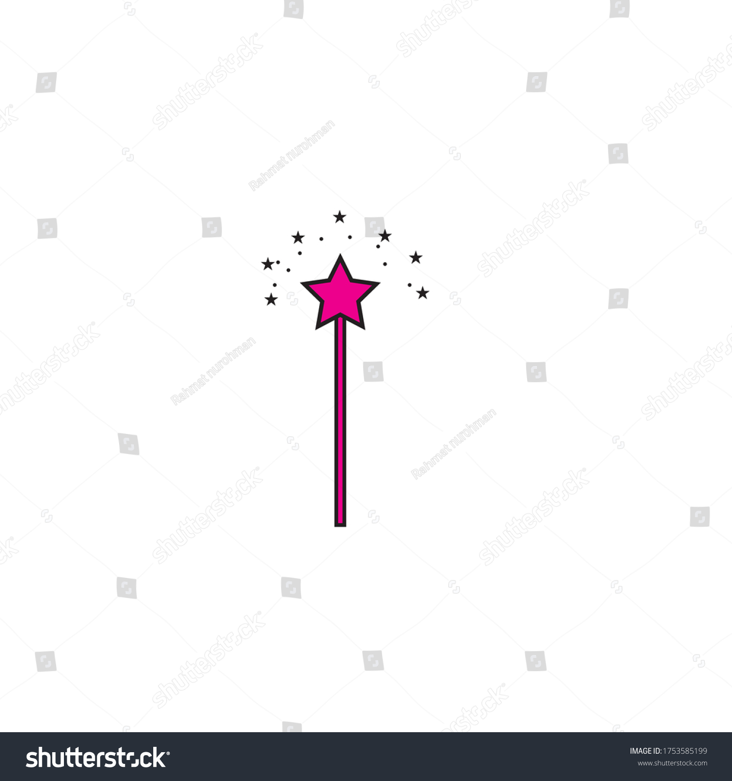 Magic Wand Logo Vector Illustration Design Stock Vector (Royalty Free ...