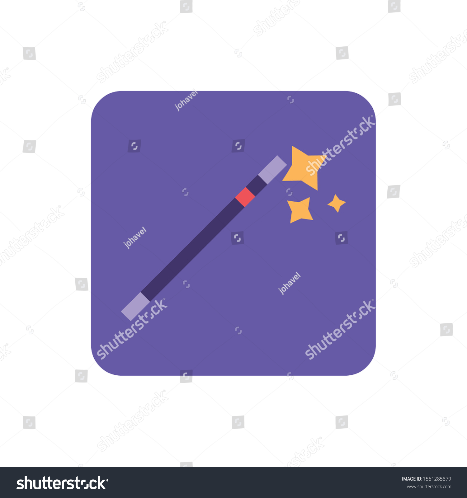 Magic Wand On White Background Vector Stock Vector (Royalty Free ...