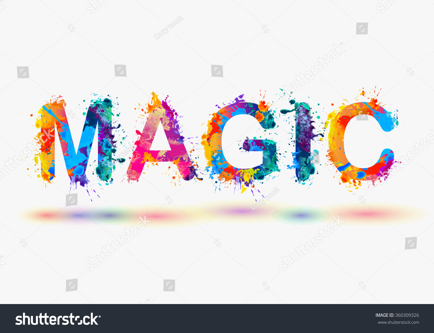 Magic Word Written Spray Paint Stock Vector 360309326 - Shutterstock