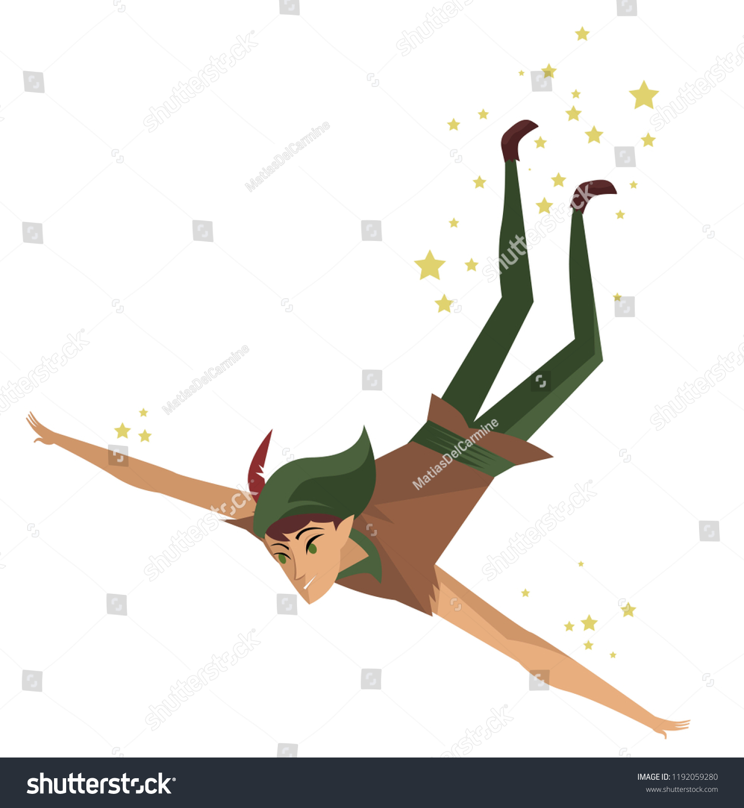 Magical Kid Flying Stock Vector (Royalty Free) 1192059280 | Shutterstock